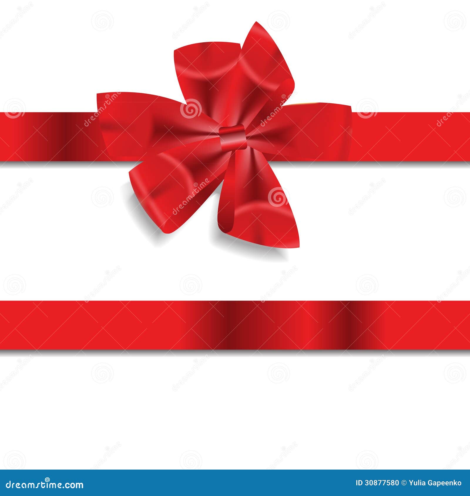 Red Gift Ribbon . Vector Illustration Stock Vector - Illustration of ...