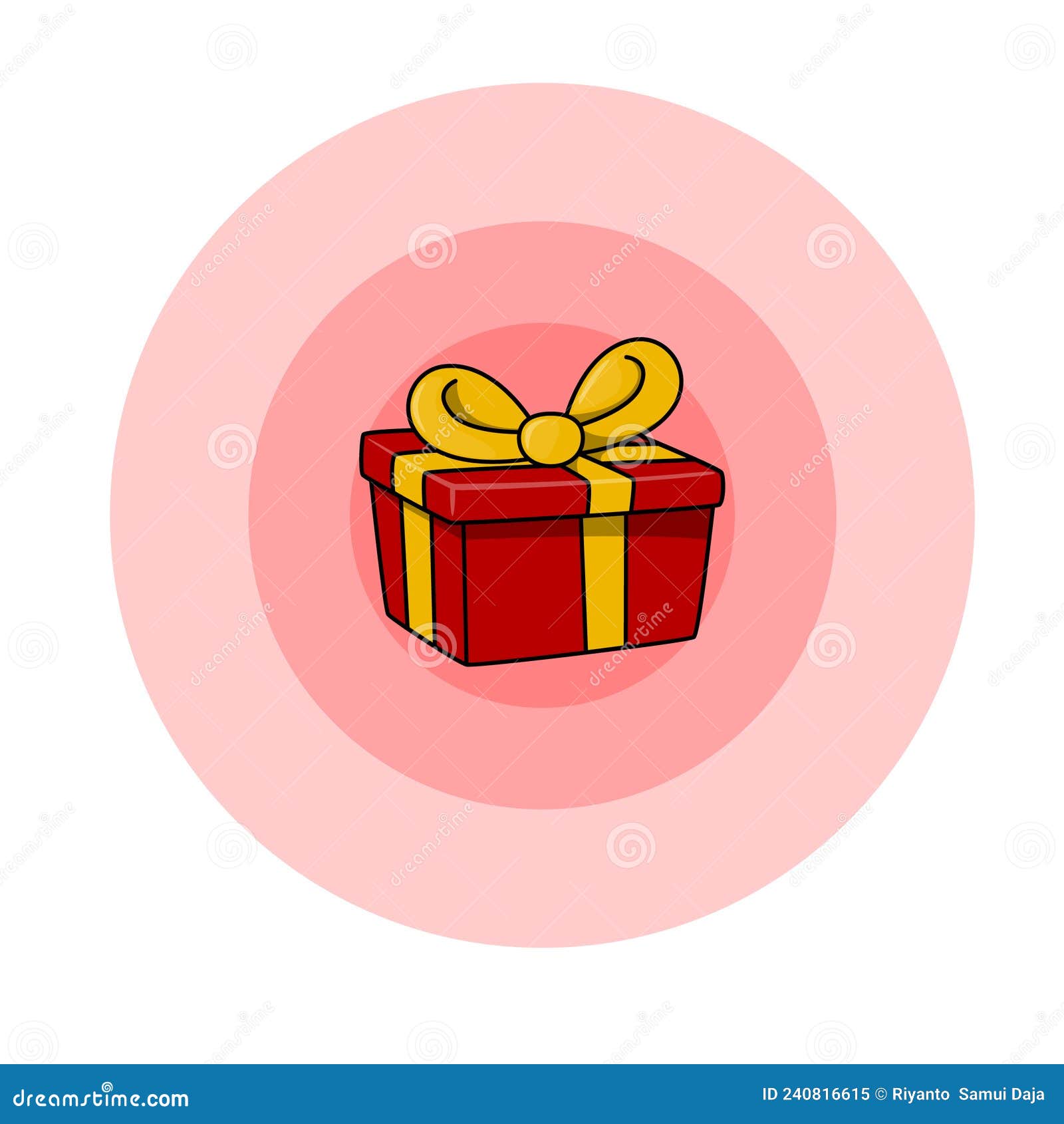 Red Gift Symbol Color Illustration Stock Illustration - Illustration of ...