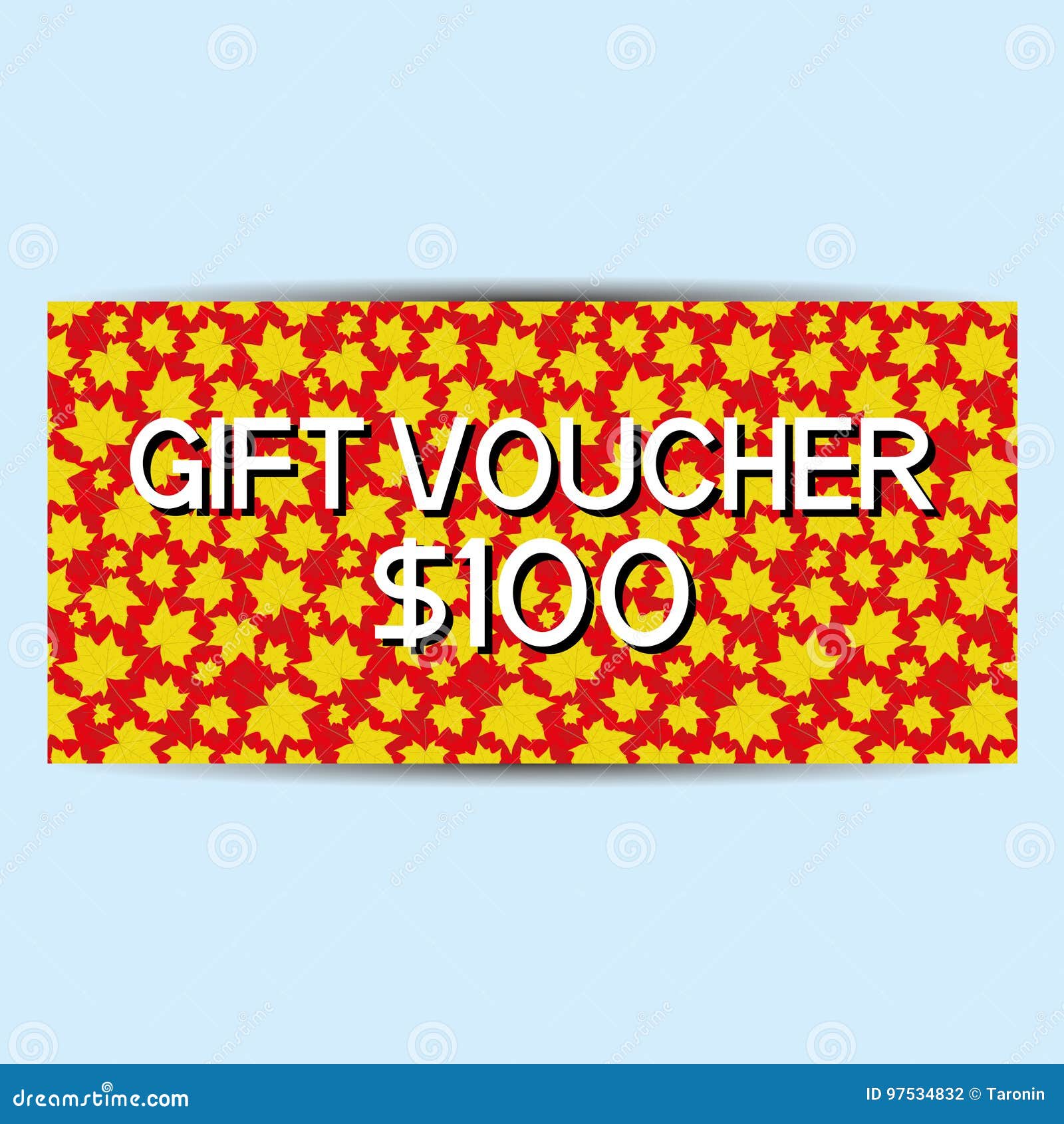 Red gift voucher. stock vector. Illustration of brochure - 97534832