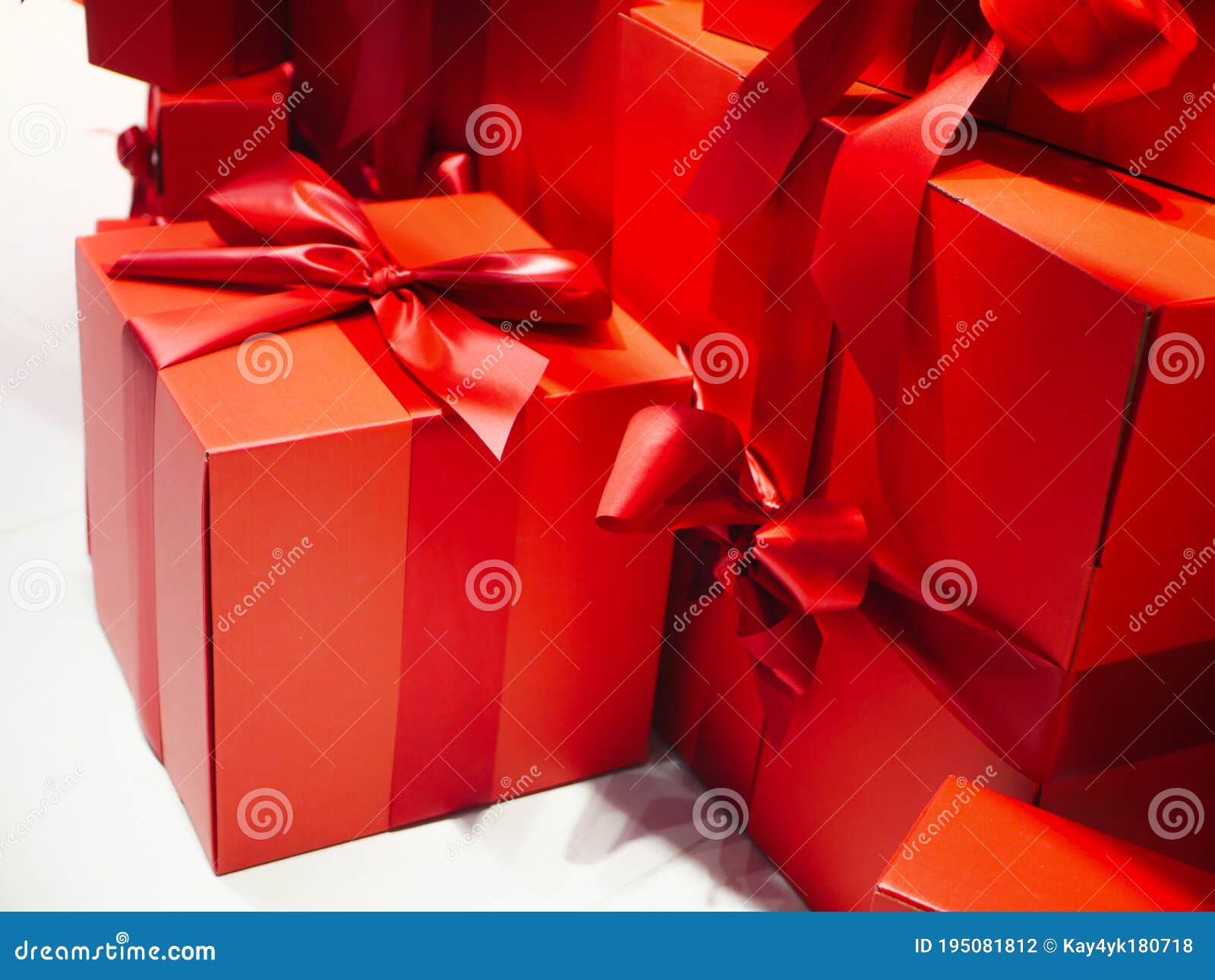 Red Gift Wrapping, Gift Wrapping for the Holiday Stock Photo - Image of ...