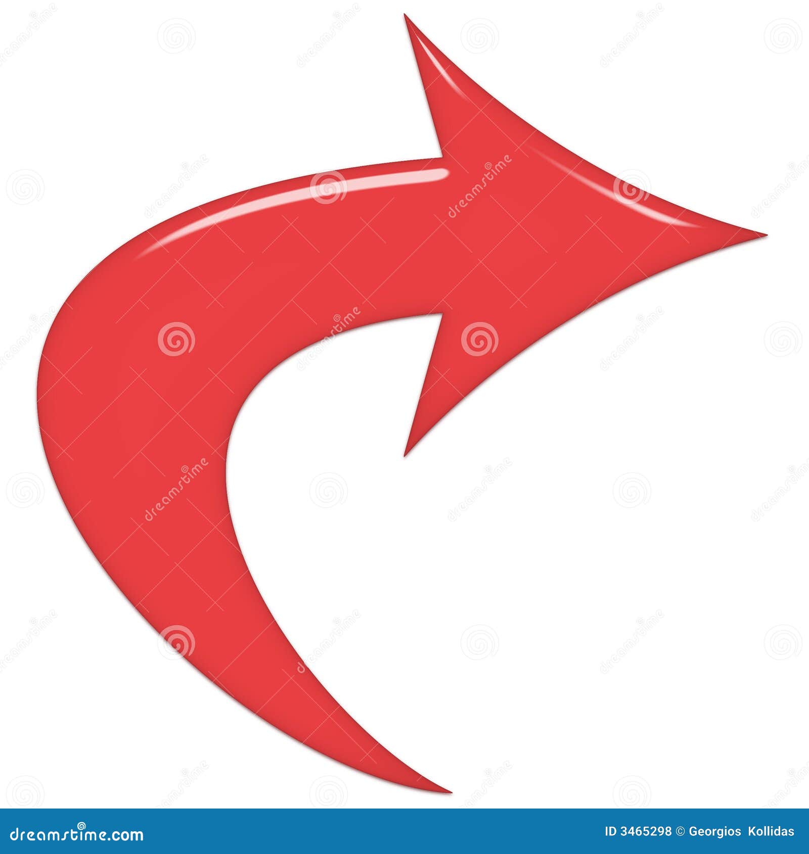 Red Glass Arrow stock illustration. Illustration of right - 3465298