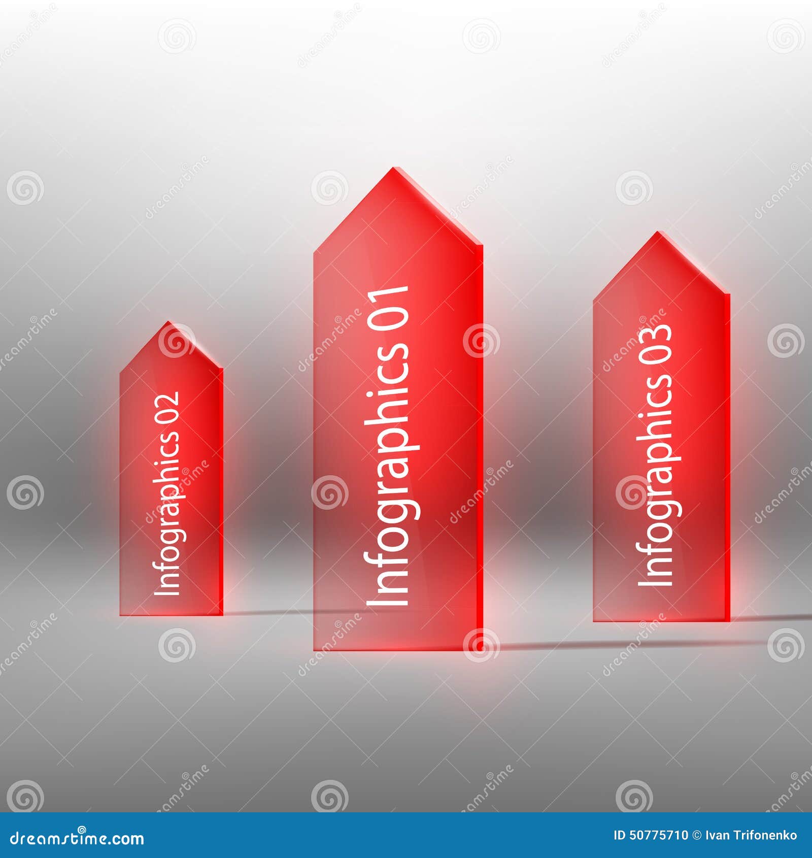 Red glass arrow with text stock vector. Illustration of headline - 50775710