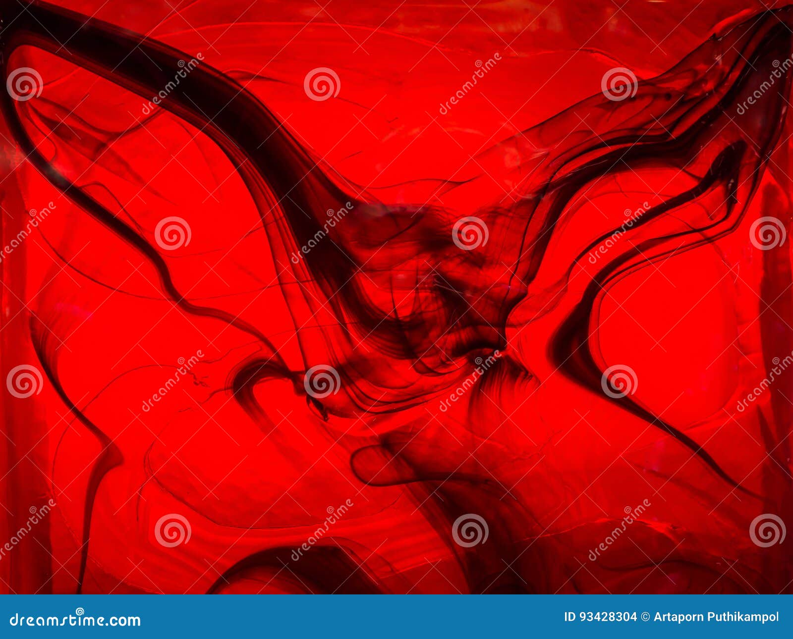 Red Glass Block in Abstract Form Stock Photo - Image of window ...