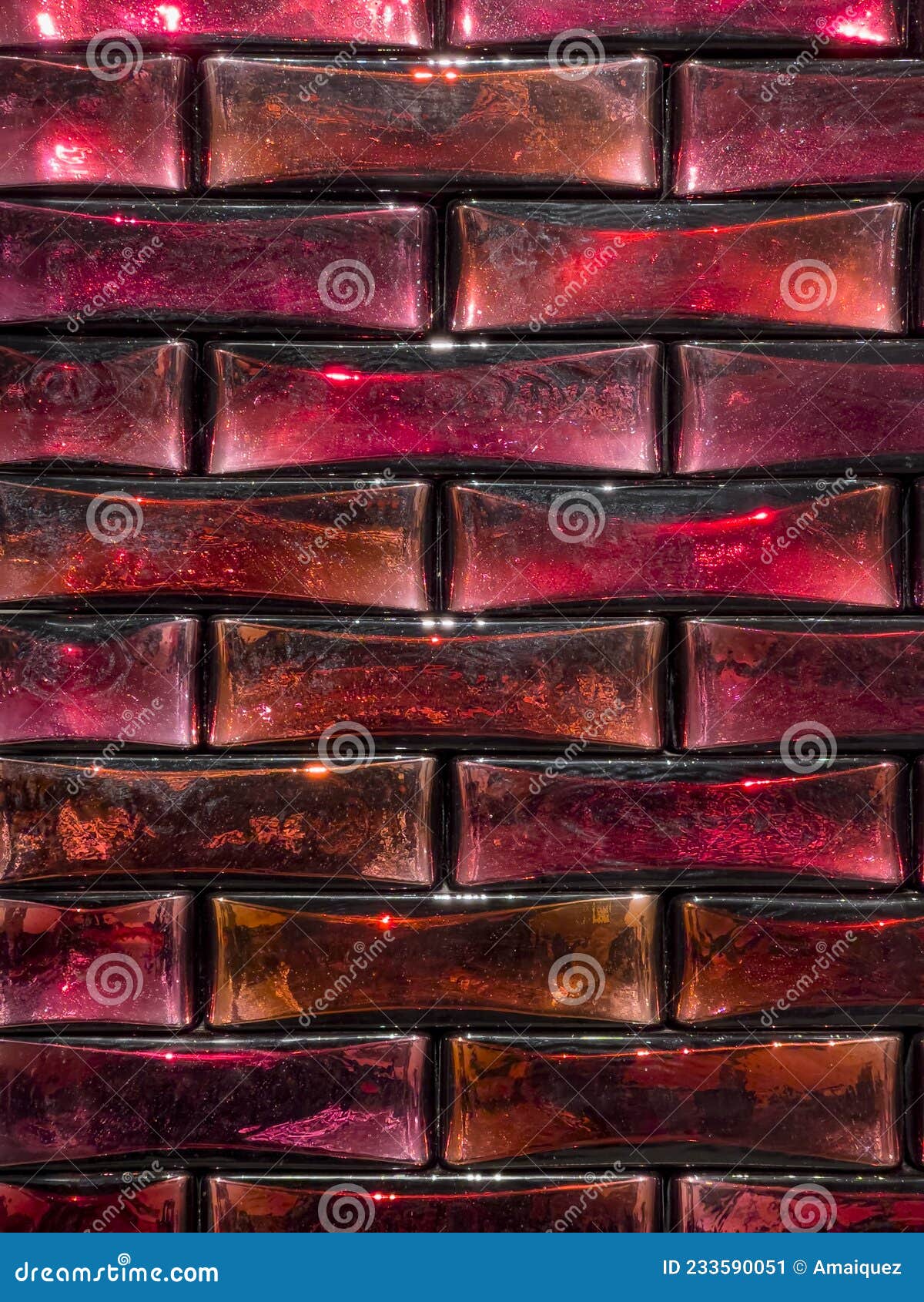 Red Glass Bricks, Abstract Illustration Stock Image - Image of metallic ...