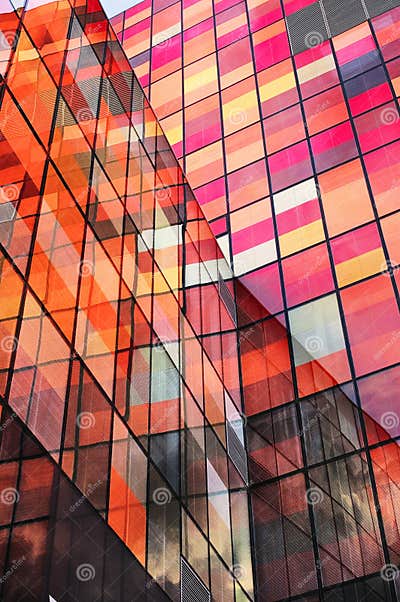 Red Glass Building stock image. Image of geometry, sanlitun - 11417691