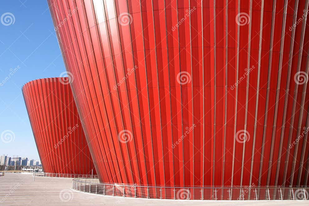 Red glass building stock photo. Image of building, glass - 29683302