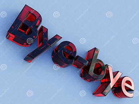 Red glass bye-bye logo stock illustration. Illustration of designer ...