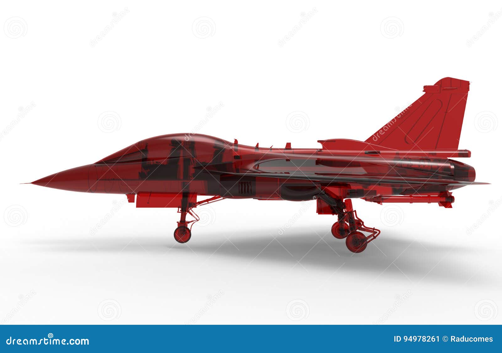 Red glass fighter jet stock illustration. Illustration of aerodynamic ...