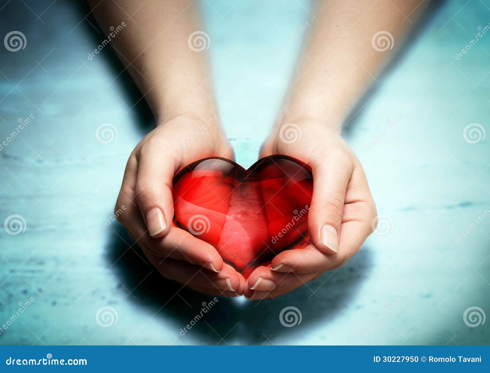 Red Glass Heart In Woman Hands Stock Photo - Image of beloved, glass ...