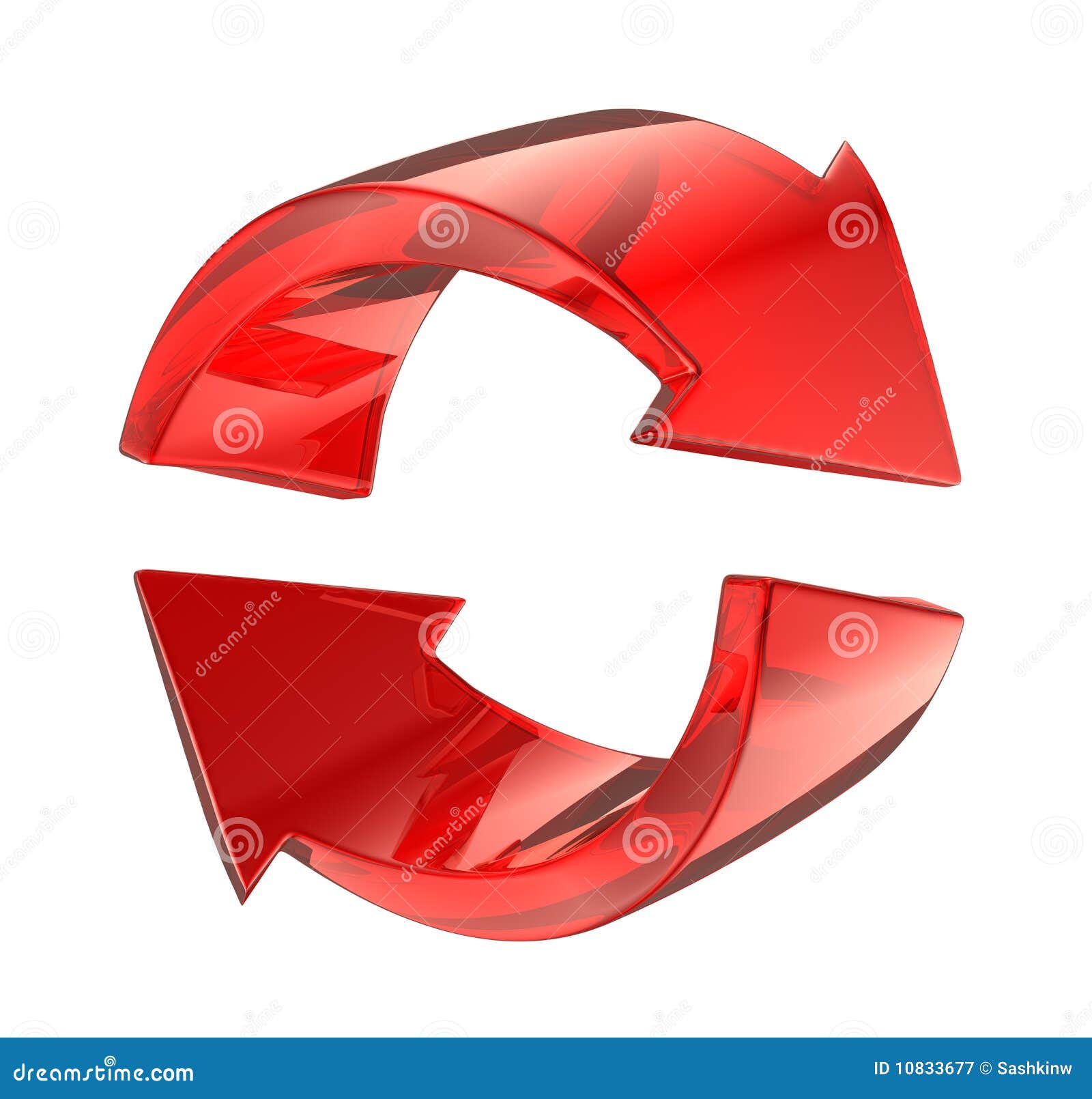 Red glass reload symbol stock illustration. Illustration of point ...