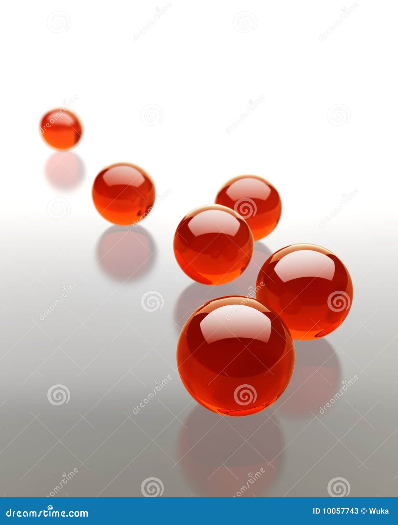 Red Glass Spheres Abstract Background Stock Illustration - Illustration ...