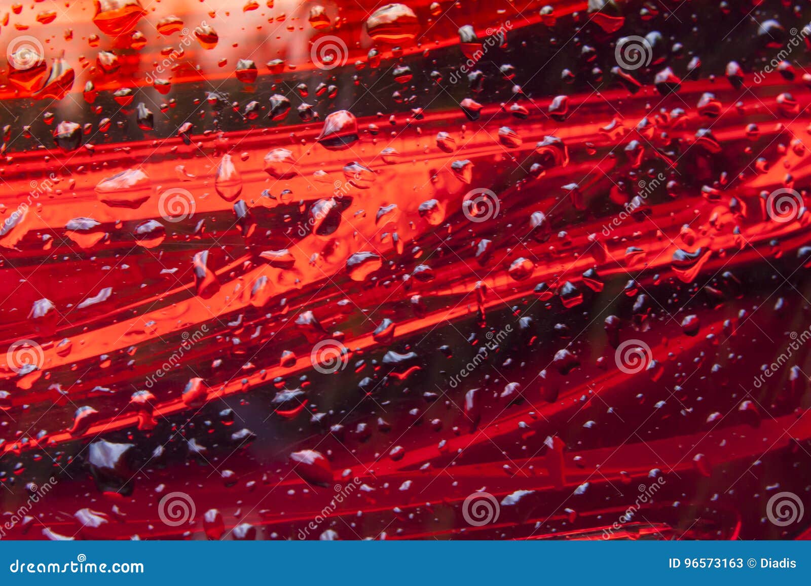 Red Glass Strips Design Background with Waterdrops Stock Image - Image ...