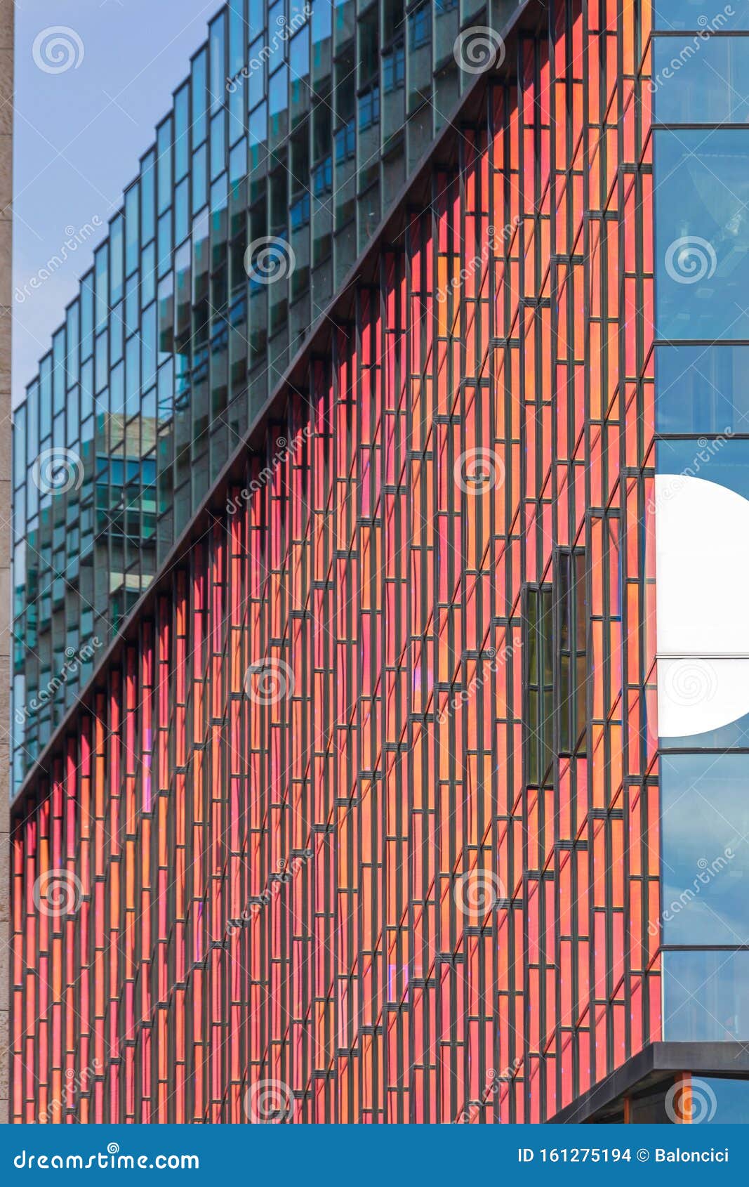 Red Glass Windows stock photo. Image of wall, windows - 161275194