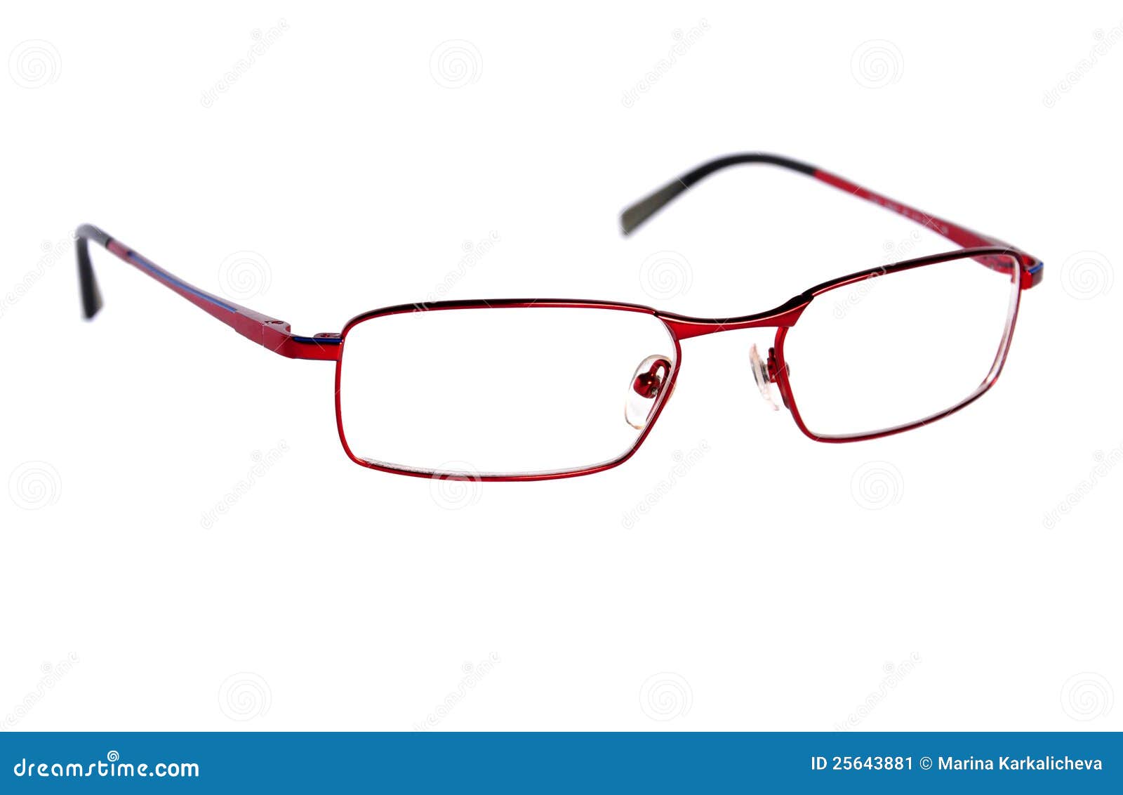 Red glasses stock image. Image of isolated, diopter, eyeglasses - 25643881