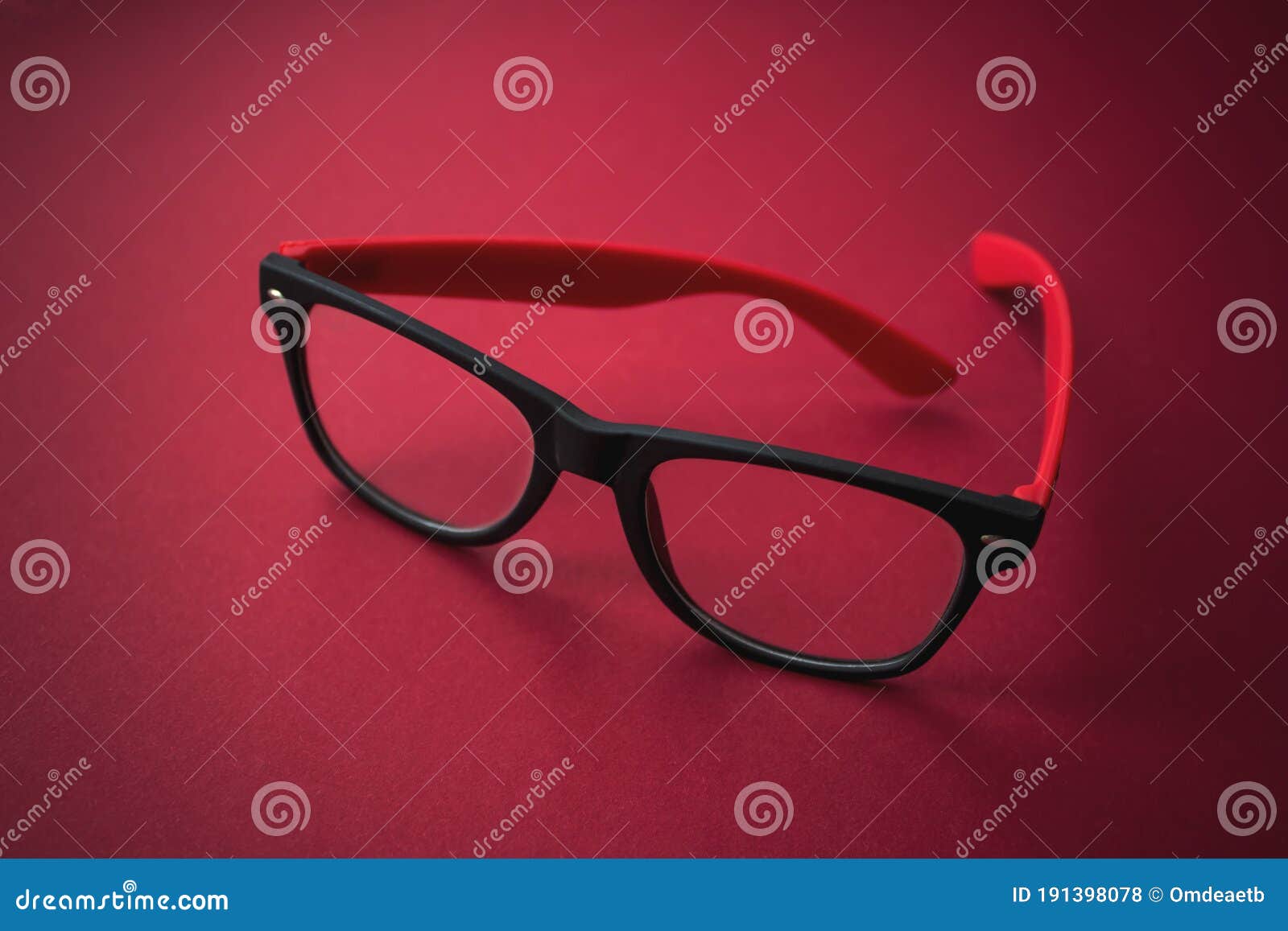 Red Glasses Eye Glasses on Red. Glasses Stock Photo - Image of myopia ...