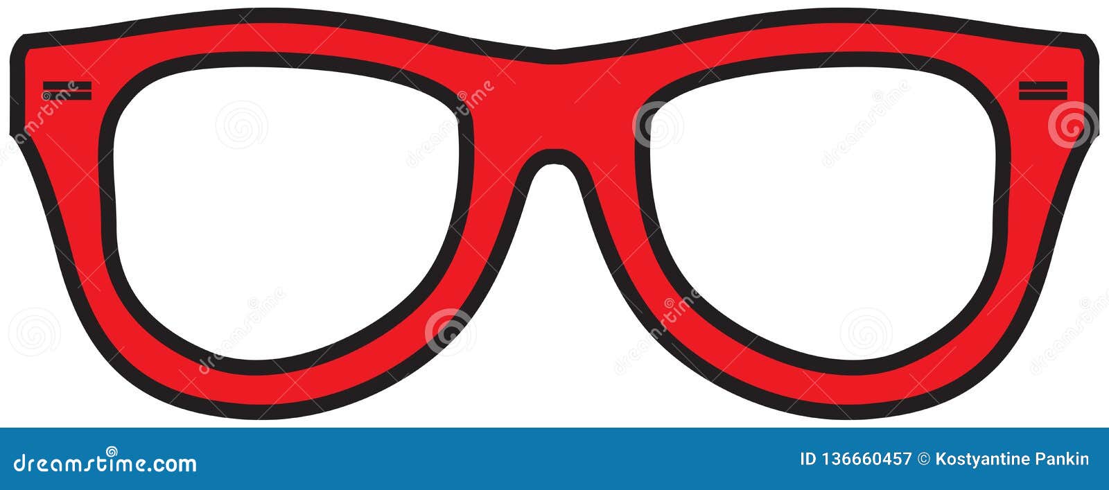 Red Glasses Frames stock vector. Illustration of shades - 136660457