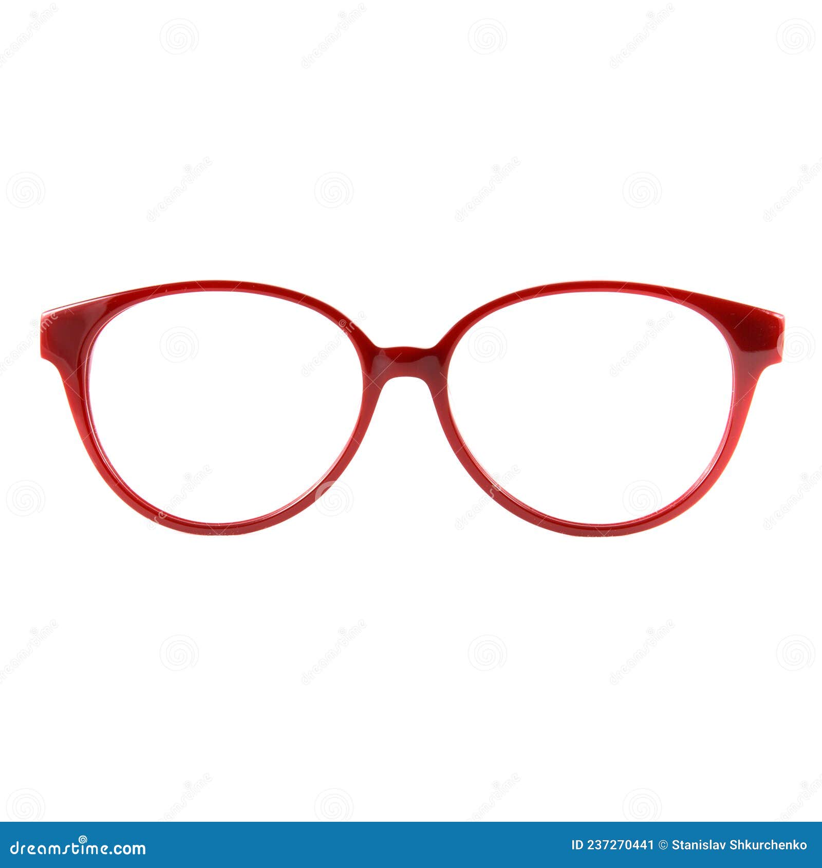 Sun Goggles and Glasses for Vision in Red Frames. Stock Image - Image ...