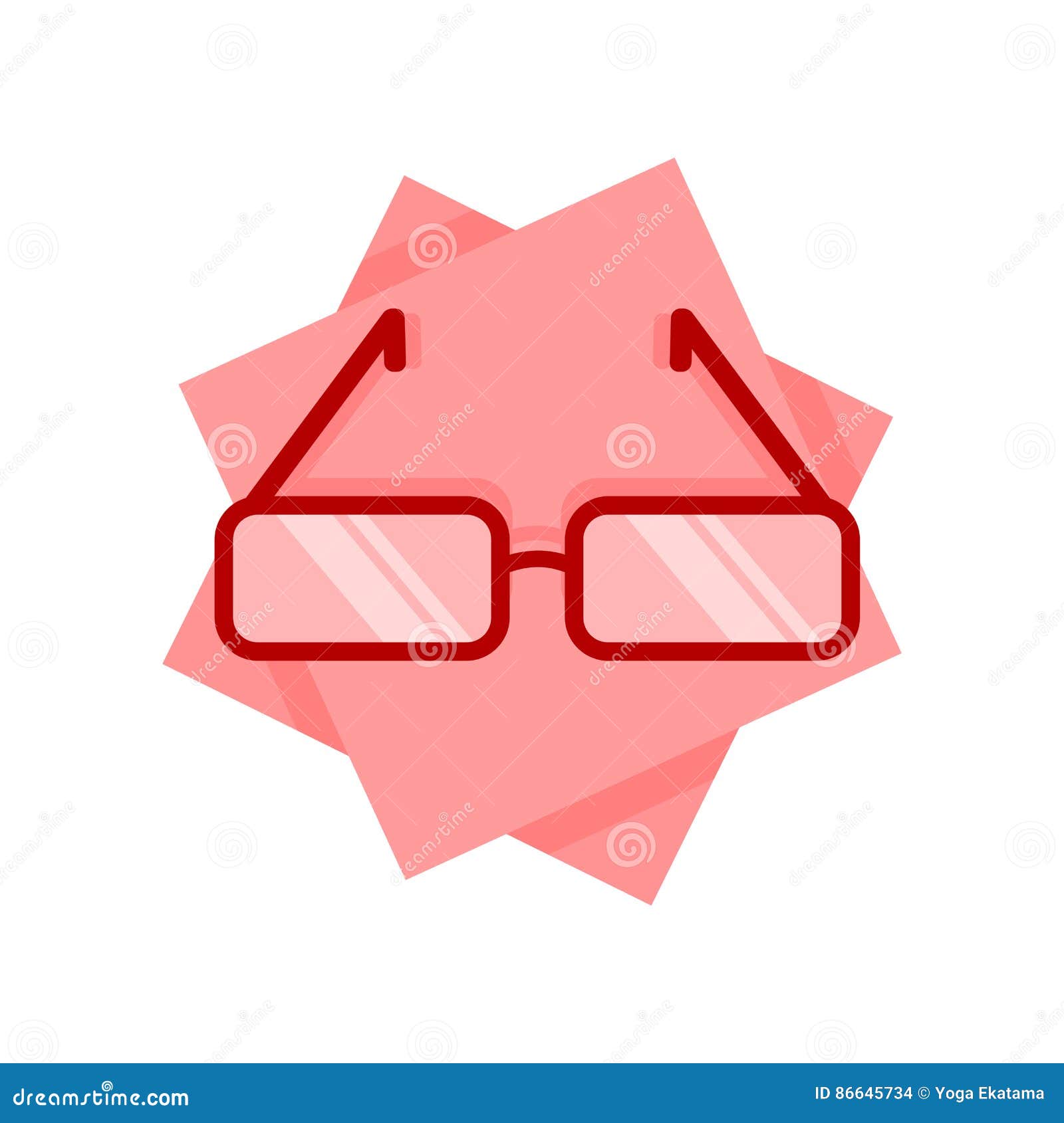 Red Glasses And Paper Stock Illustration Illustration Of Pink 86645734