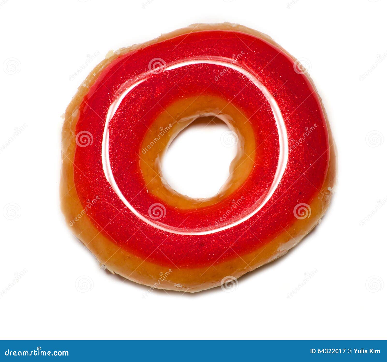 Red glazed donut stock image. Image of topping, white - 64322017