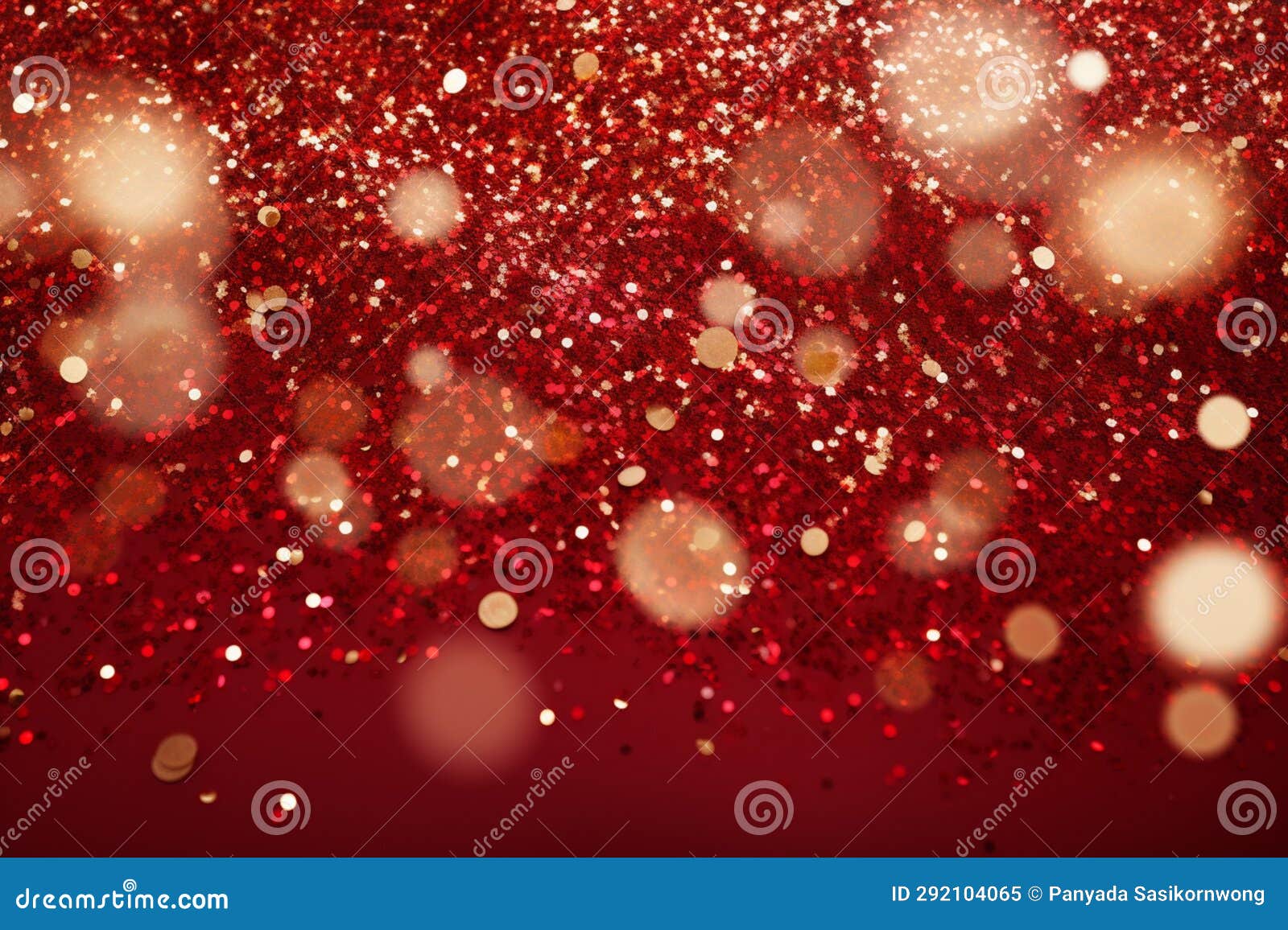 Red Glitter Round Gold and Red Bokeh Background Backdrop, AI Generated ...