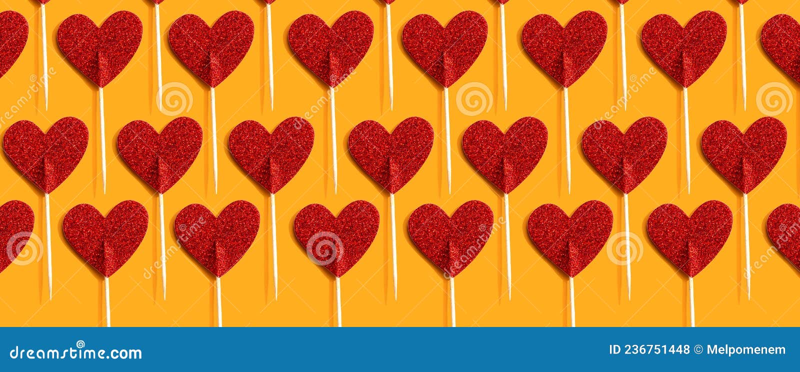 Red glitter heart picks stock photo. Image of fathers - 236751448