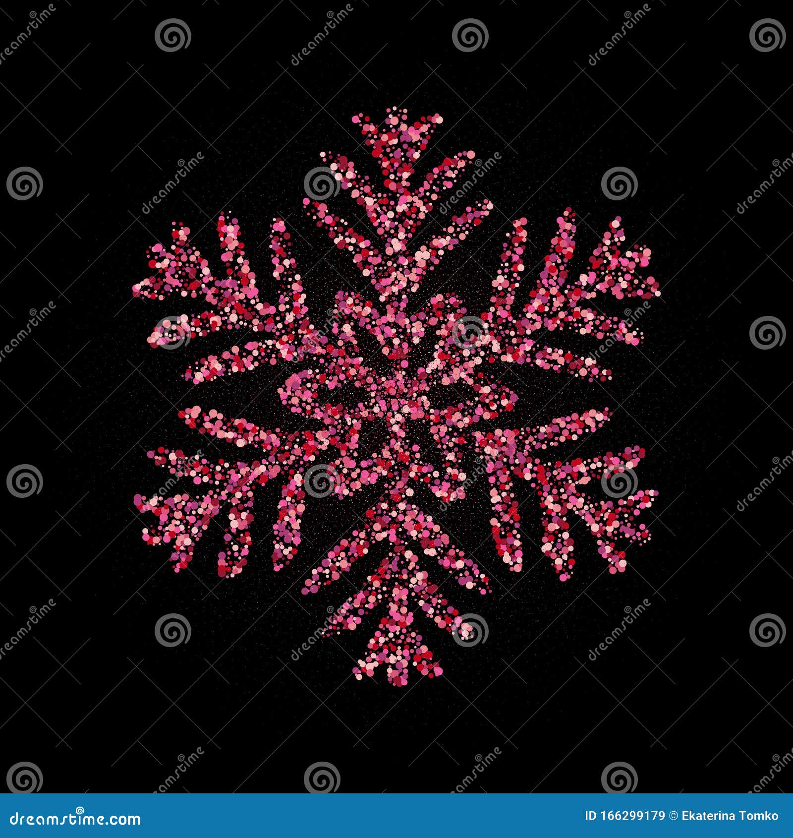 Red Glitter Snowflakes Texture Isolated on White Background. Vector ...