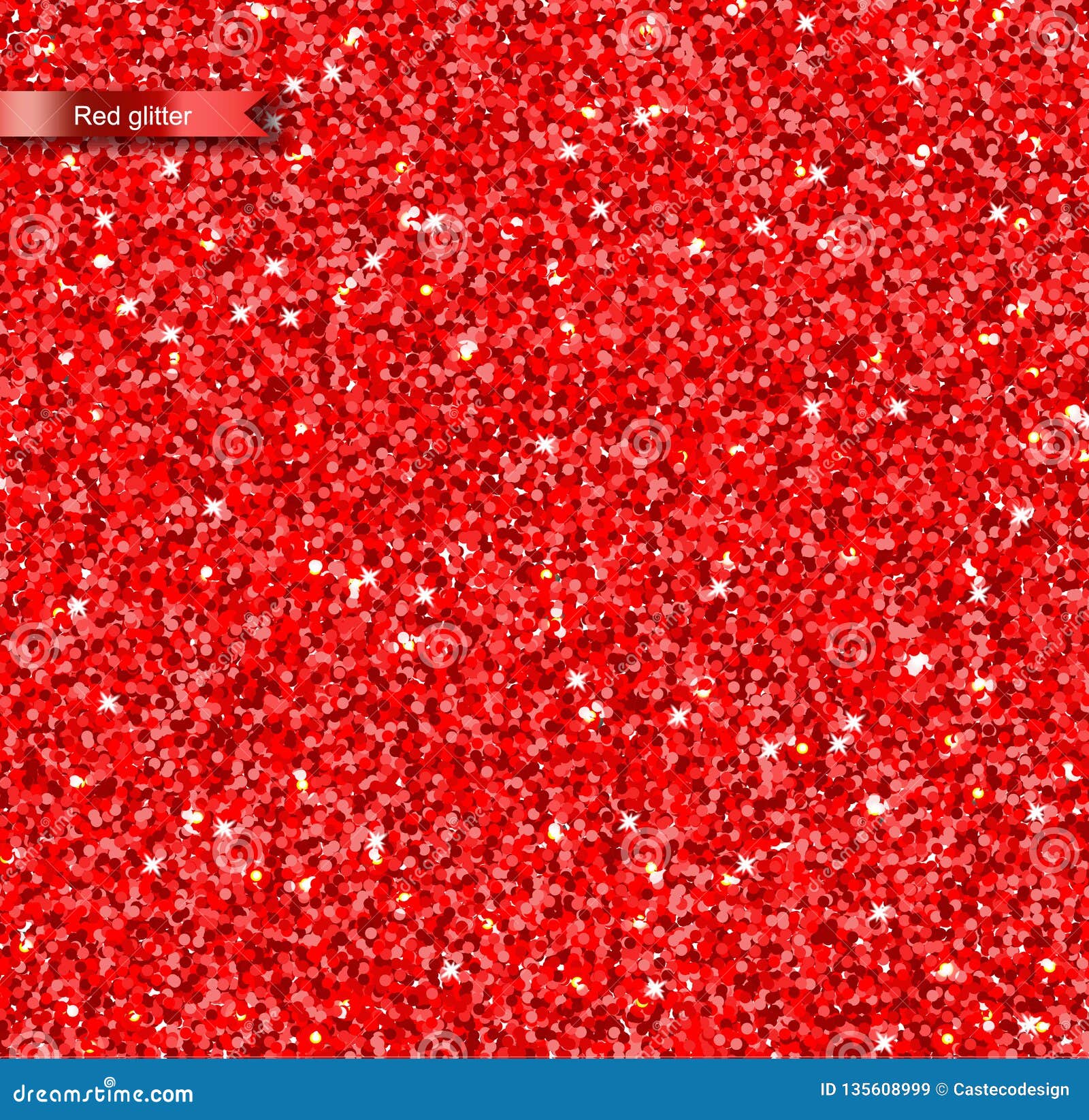 Red Glitter Texture Vector Realistic. Detailed 3d Illustration Decors ...