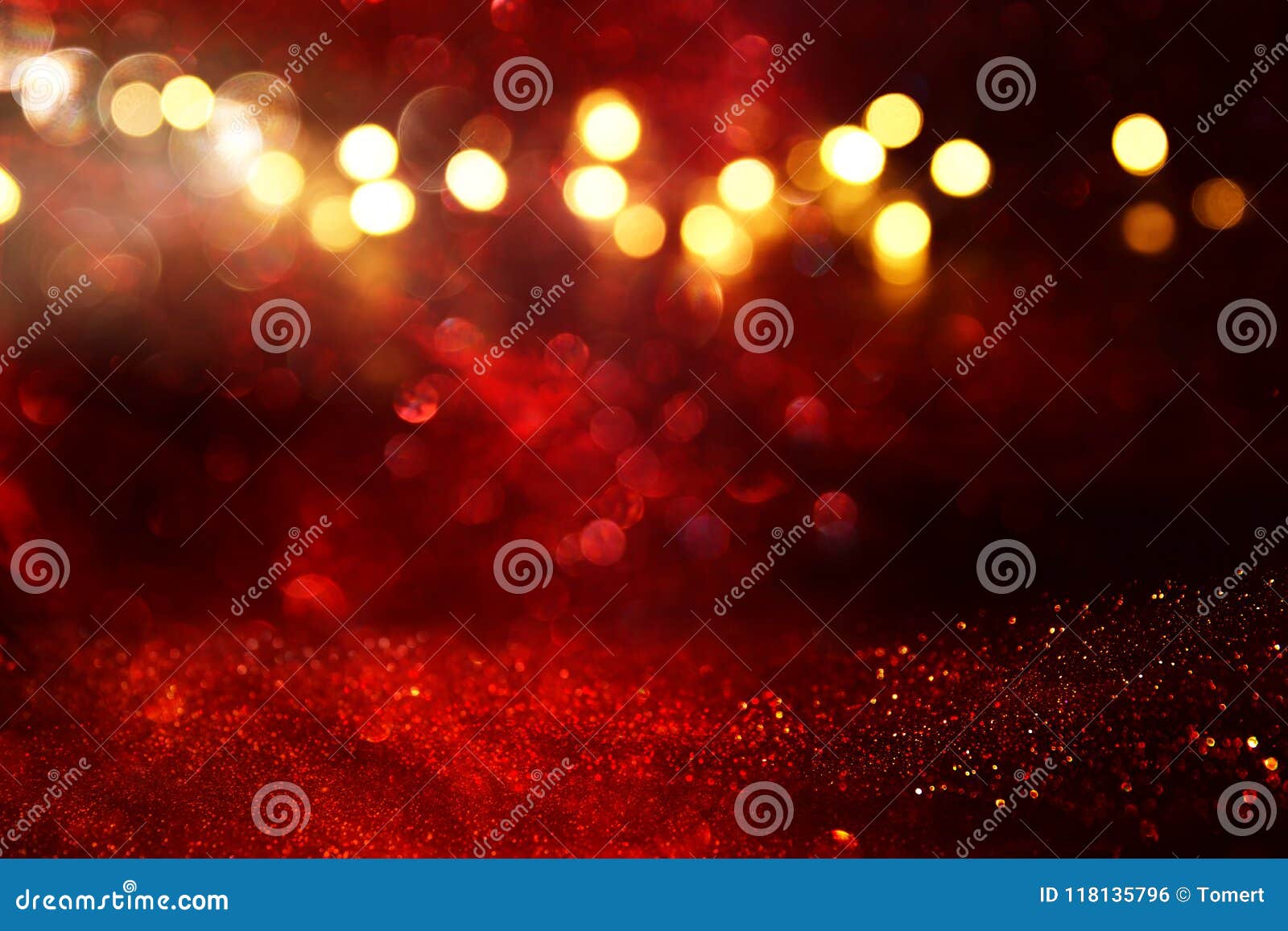 Red Glitter Vintage Lights Background. Defocused. Stock Photo - Image ...