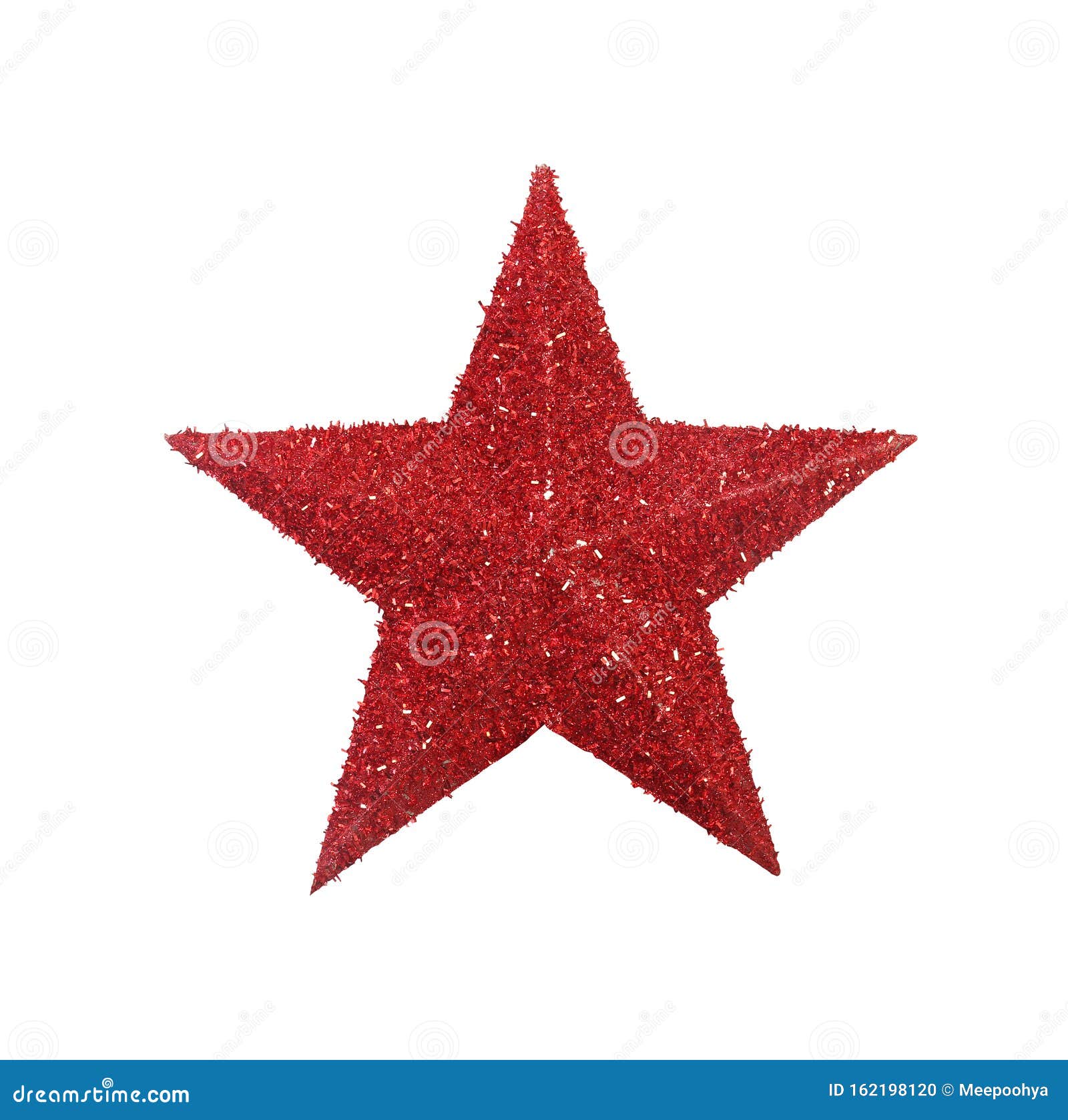 Red Glittering Star Symbol Isolated on White Background Stock Photo ...