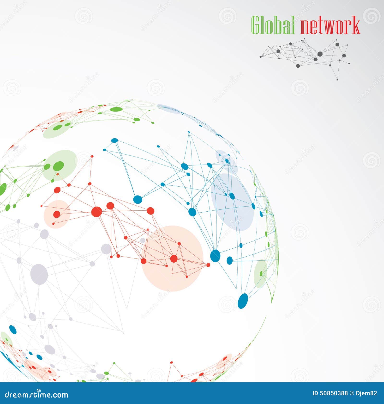 Red global ilustración del vector. Ilustración de azul - 50850388