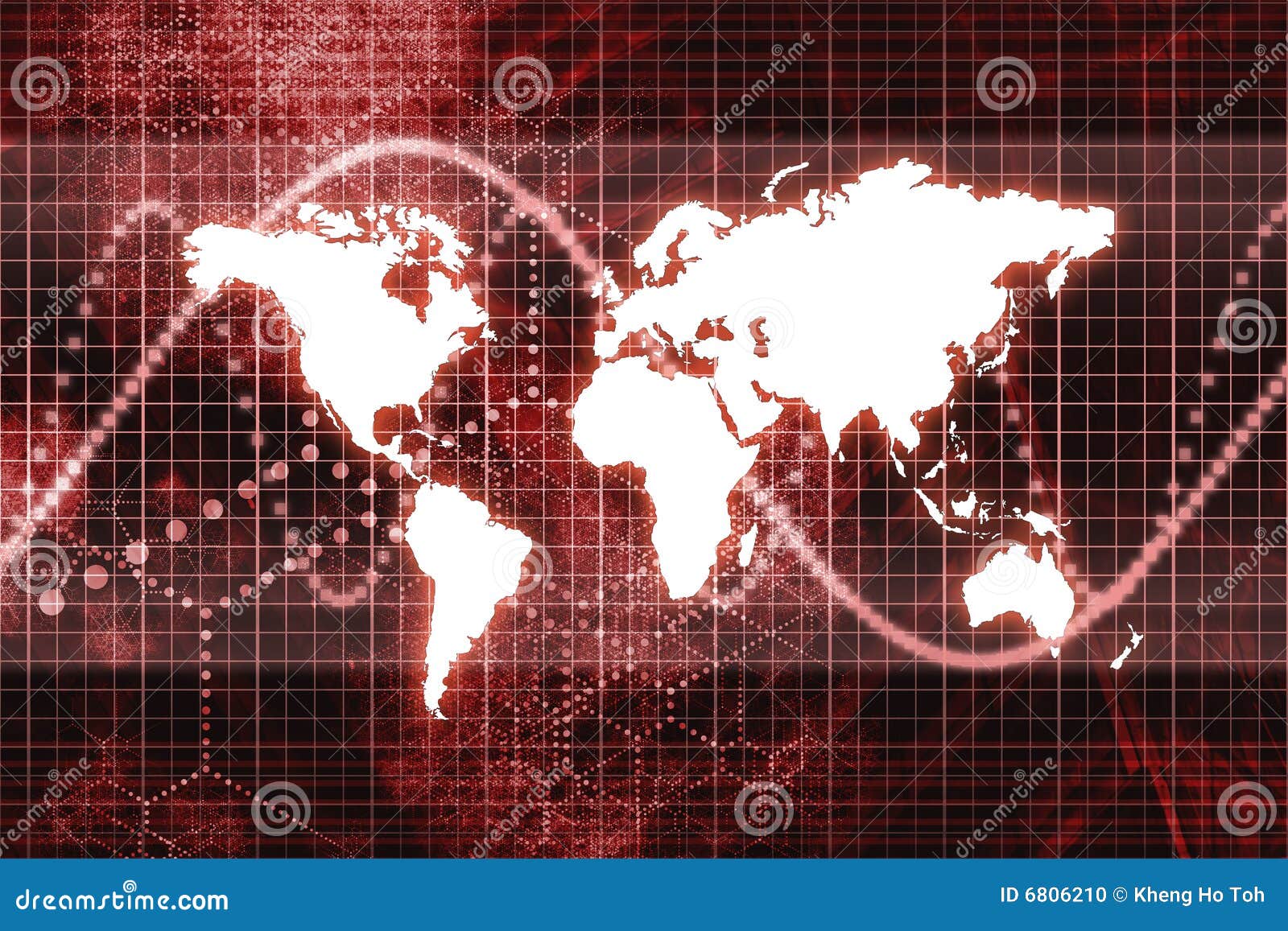 Red Global Business Economy Abstract Stock Illustration - Illustration ...
