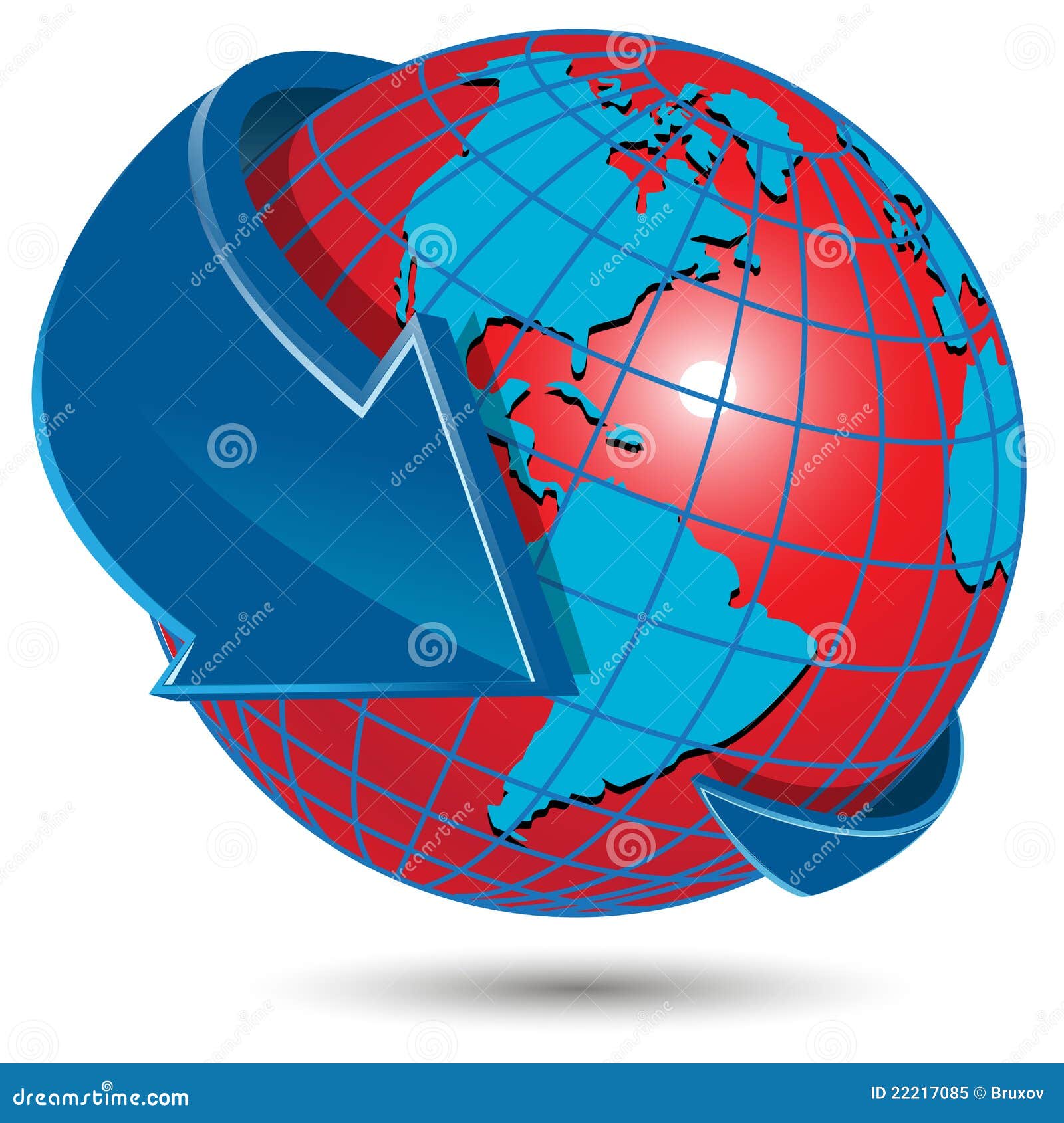 Red Globe stock vector. Illustration of globe, symbol - 22217085