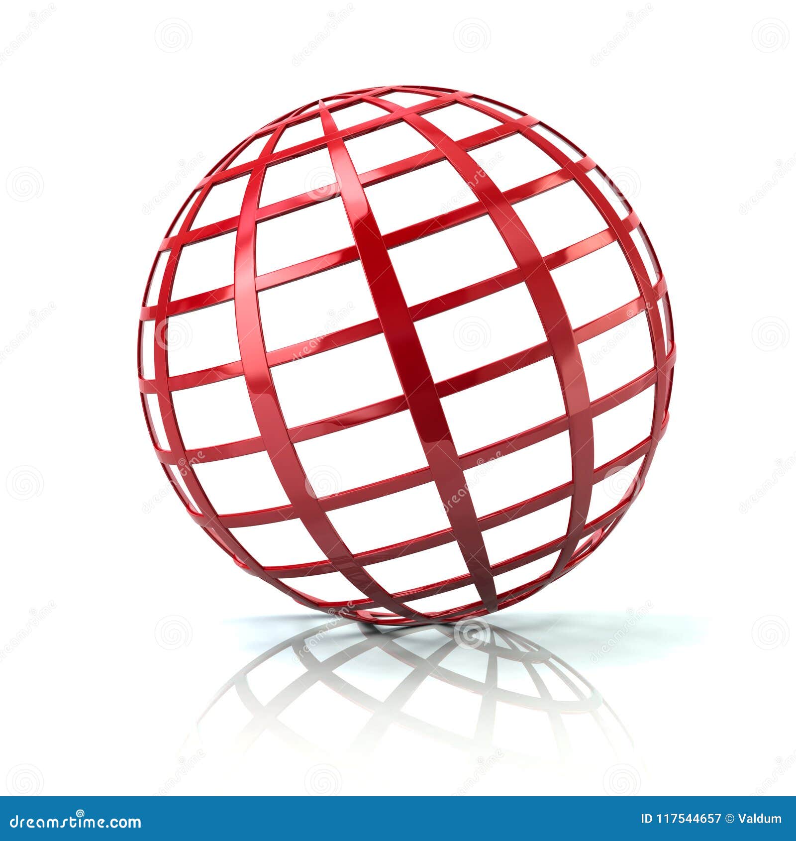 Red Globe Icon 3d Illustration Stock Illustration - Illustration of ...