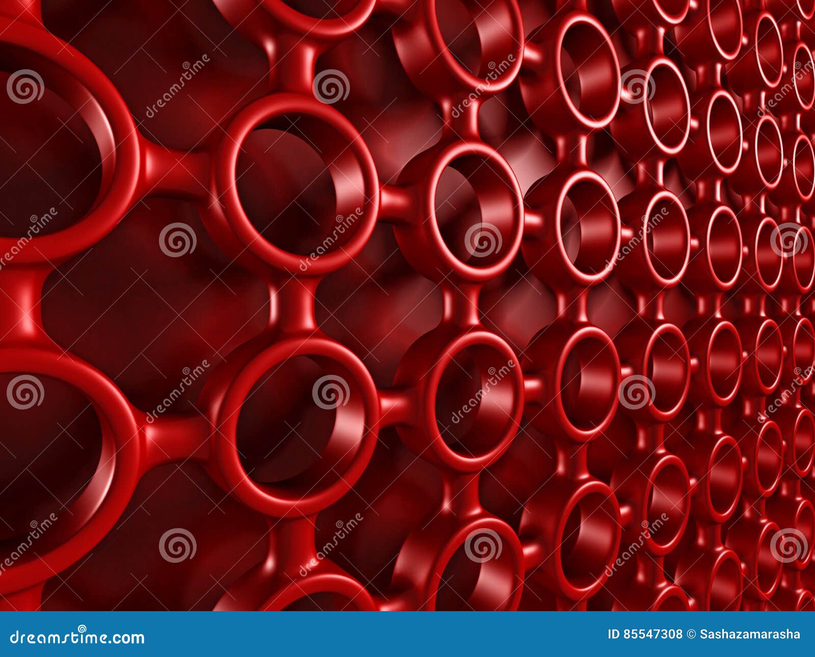 Red Glossy Abstract Futuristic Shapes Pattern Background Stock ...