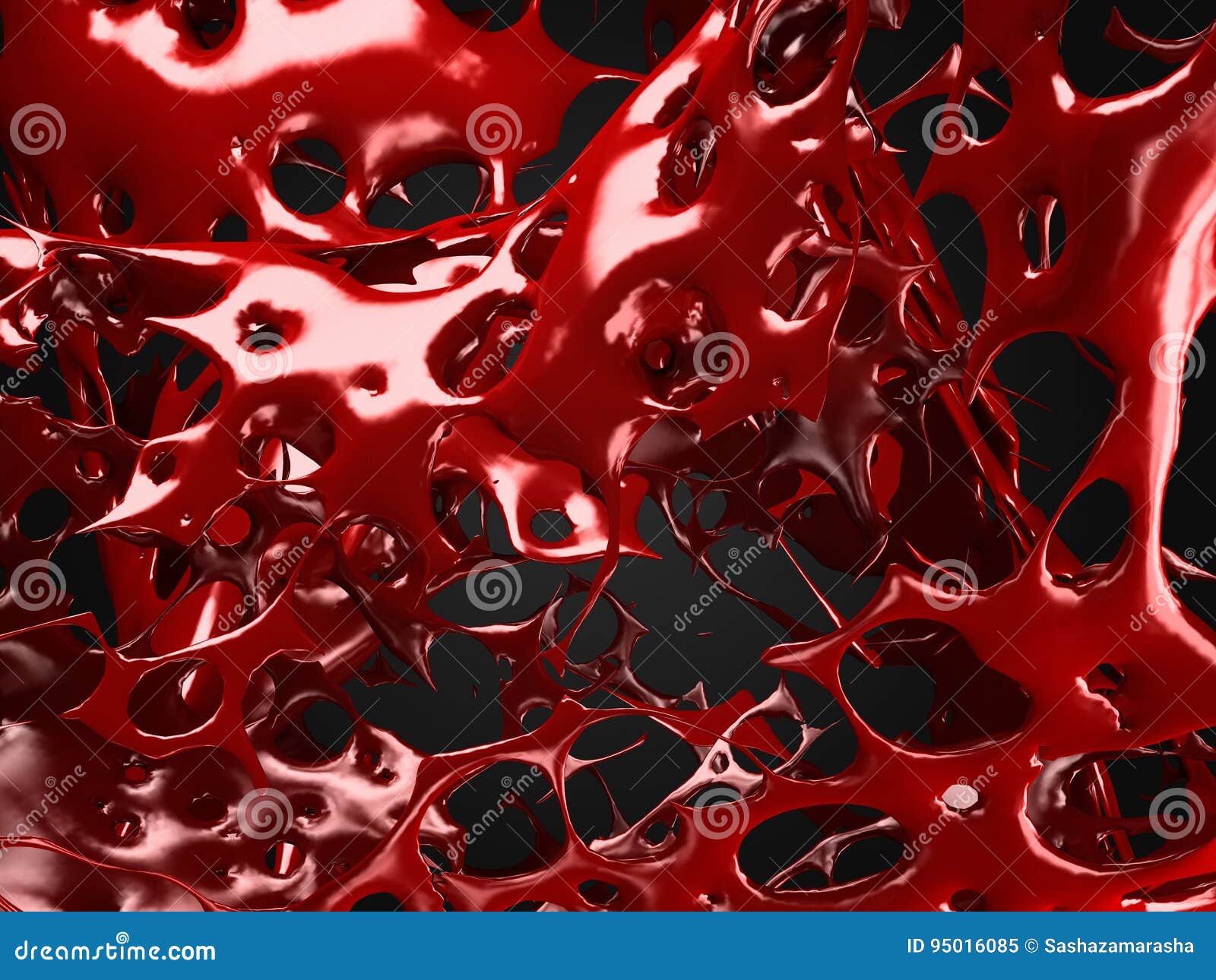 Red Glossy Abstract Futuristic Shapes Pattern Background Stock ...