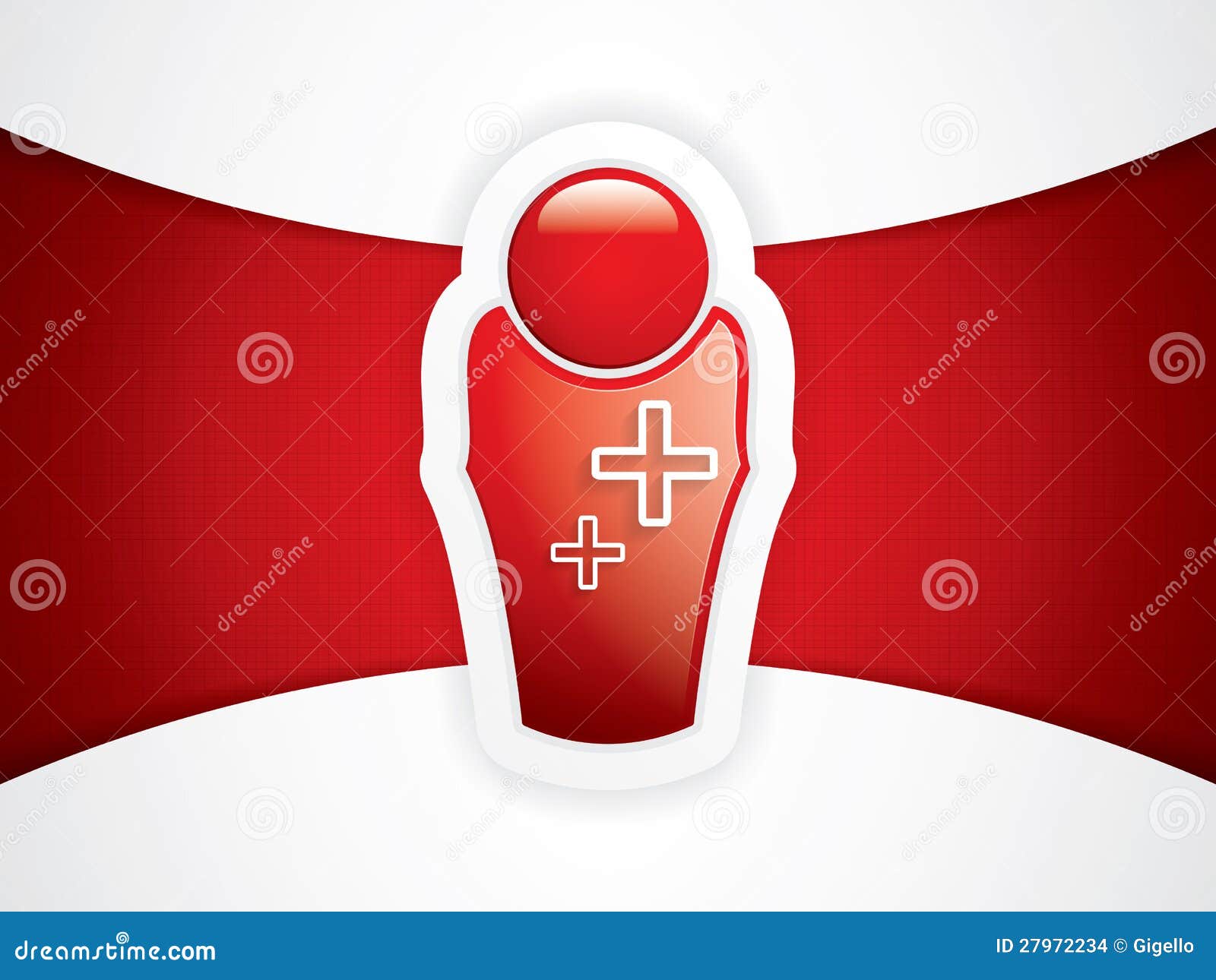 Red glossy doctor icon stock vector. Illustration of nurse - 27972234