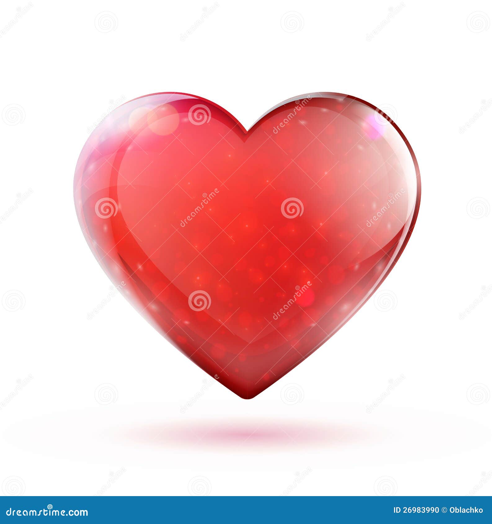 Red glossy heart stock vector. Illustration of celebration - 26983990