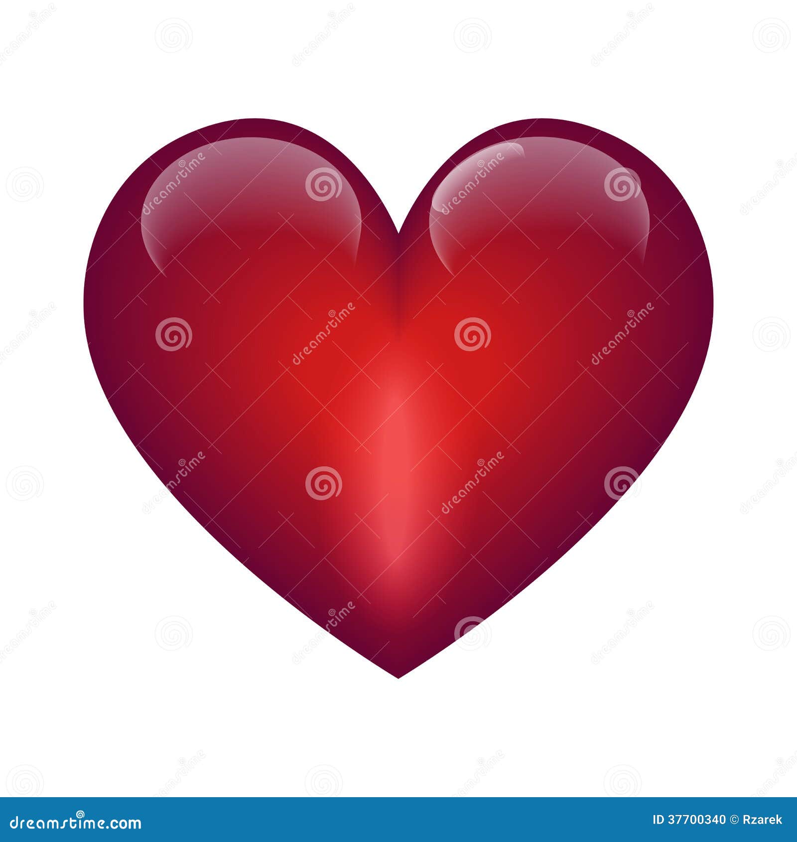 Red glossy heart stock illustration. Illustration of shape - 37700340