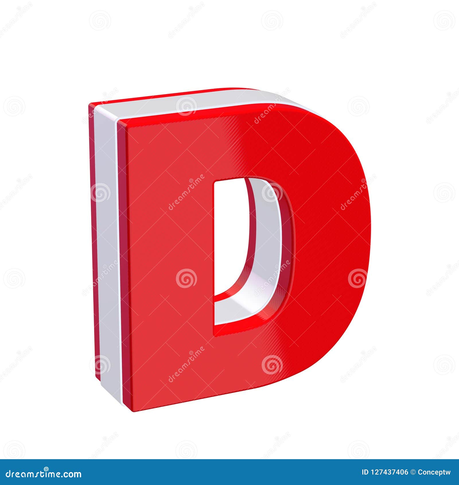 Red glossy letter D stock illustration. Illustration of design - 127437406