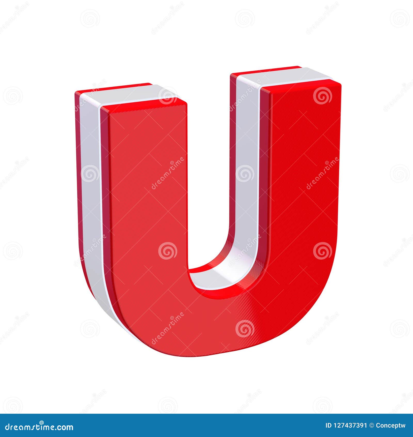 Red glossy letter U stock illustration. Illustration of text - 127437391