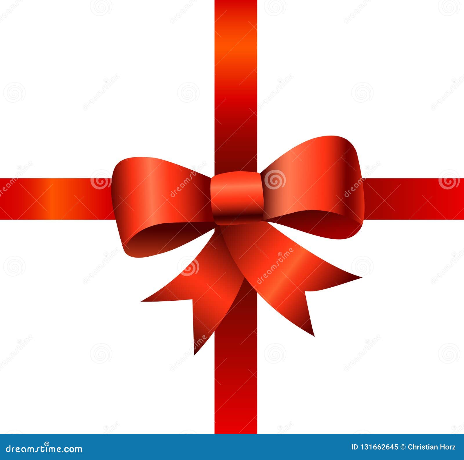 Red Glossy Looped Gift Ribbon Stock Vector - Illustration of shiny ...