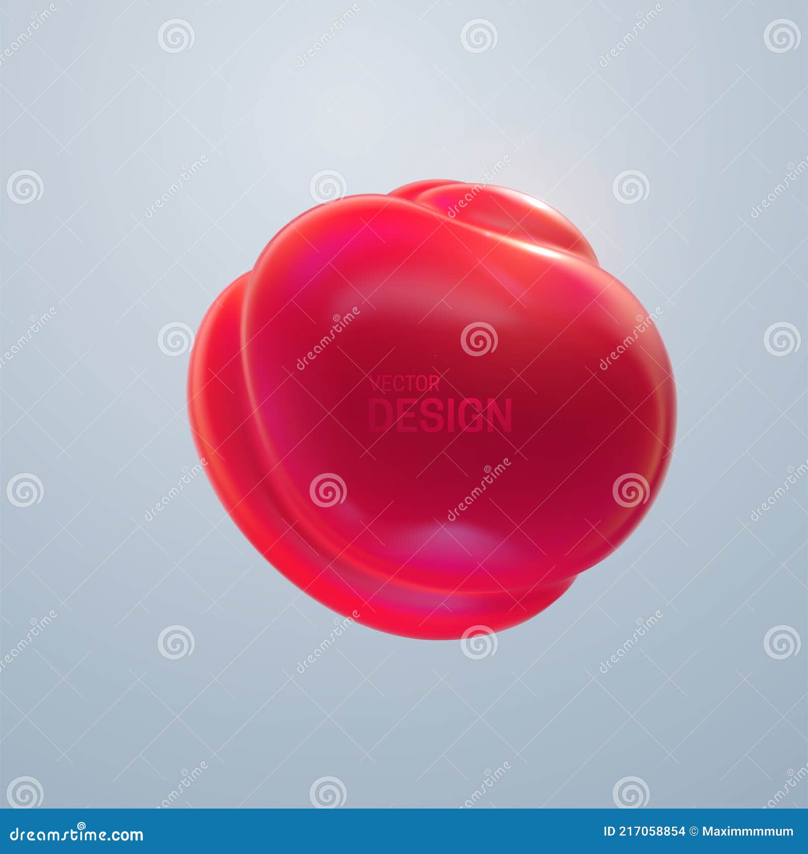 Red Glossy Organic Bubble. Vector Illustration Stock Vector ...