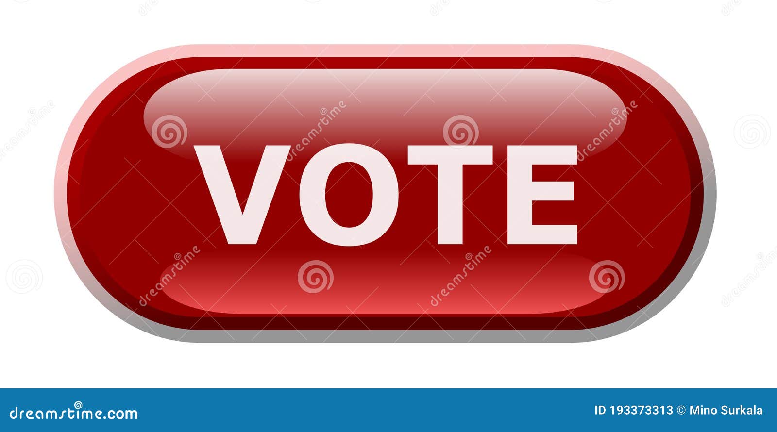 Red Glossy Oval Button with the VOTE Text for Any Form of Elections or ...