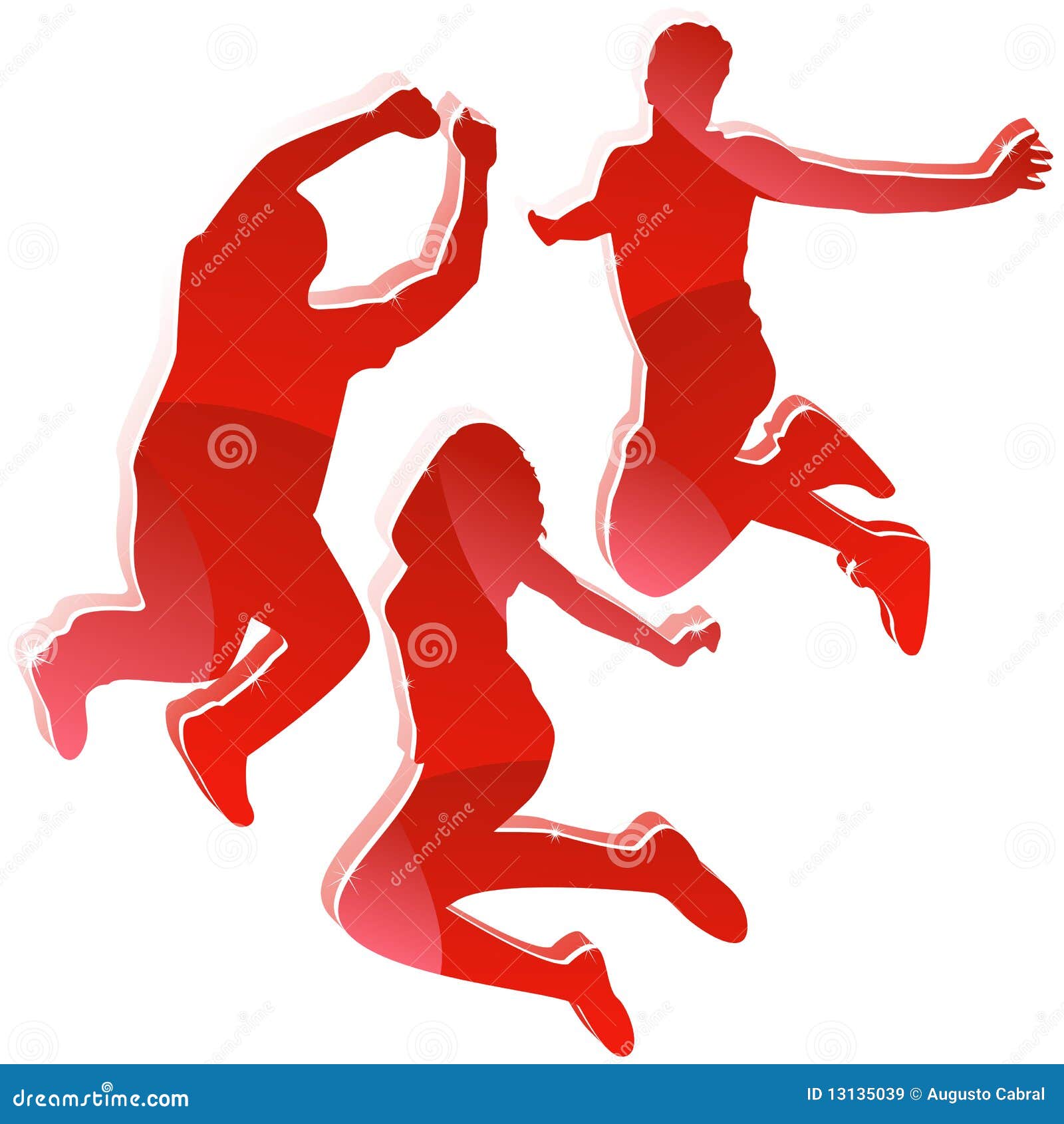 Red Glossy Silhouettes stock vector. Illustration of grunge - 13135039