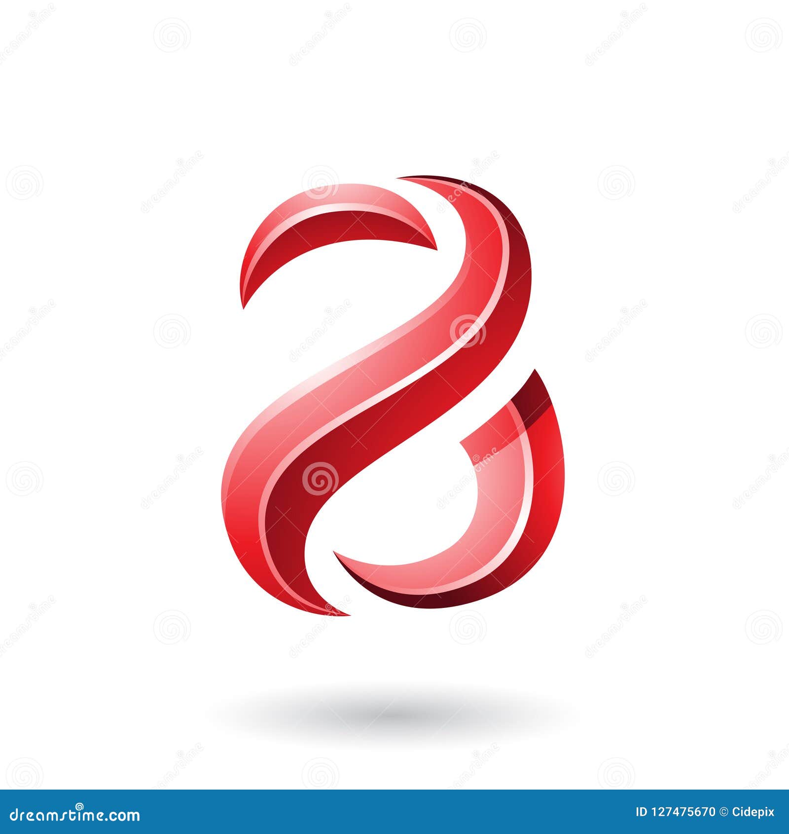 Red Glossy Snake Shaped Letter a Vector Illustration Stock Vector ...
