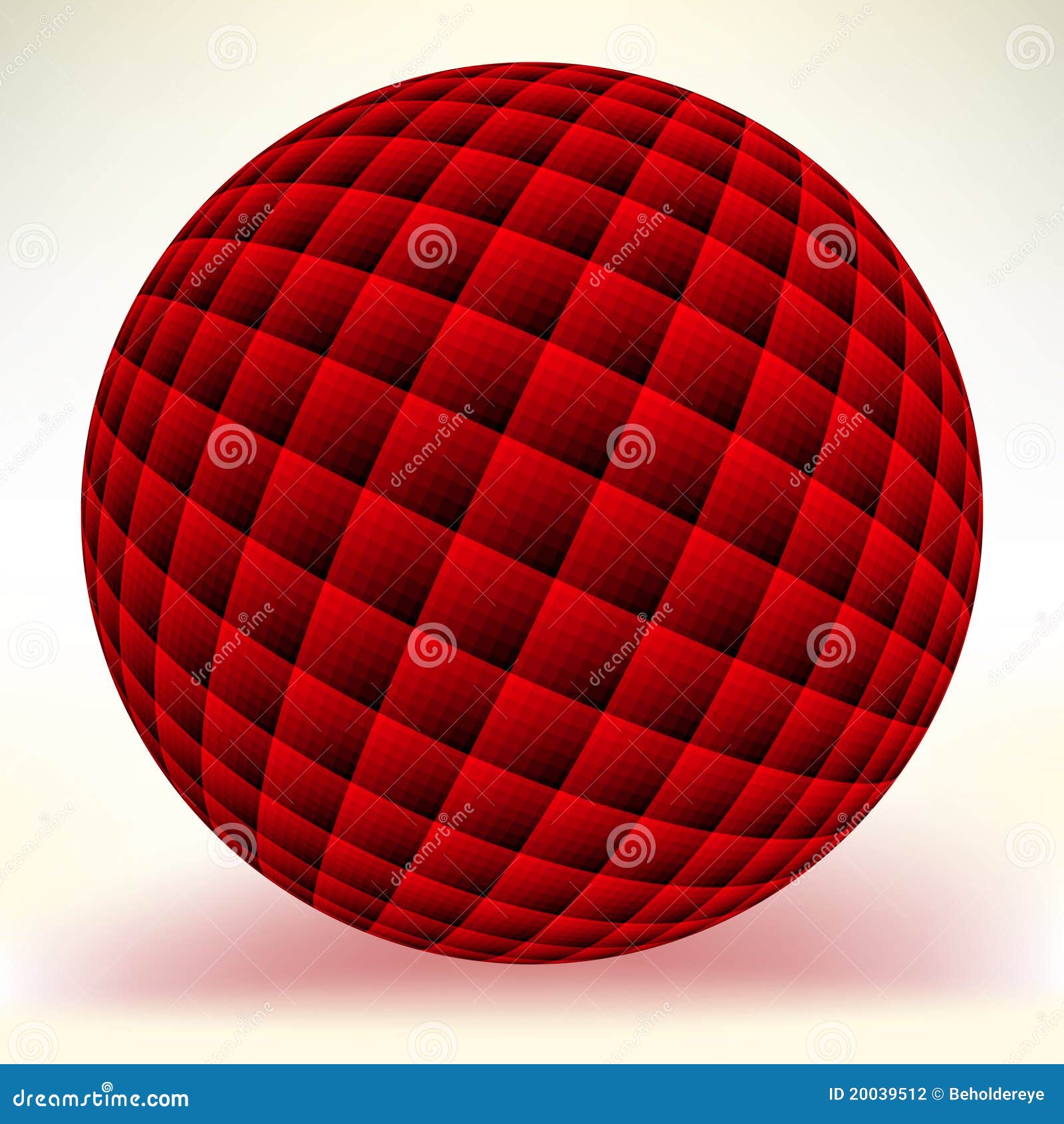 Red Glossy Sphere Isolated on White. EPS 8 Stock Vector - Illustration ...
