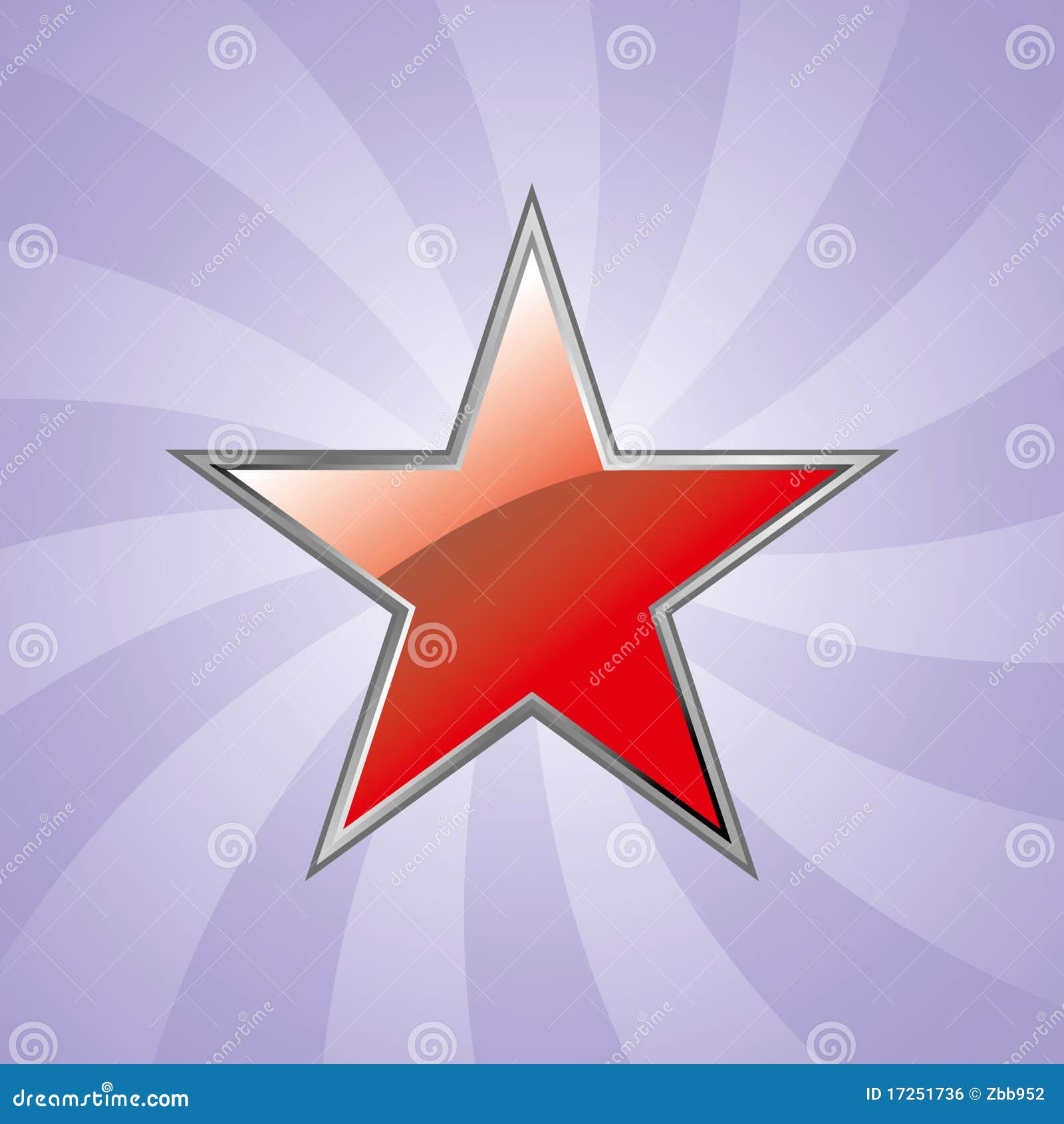 Red glossy star stock vector. Illustration of metallic - 17251736
