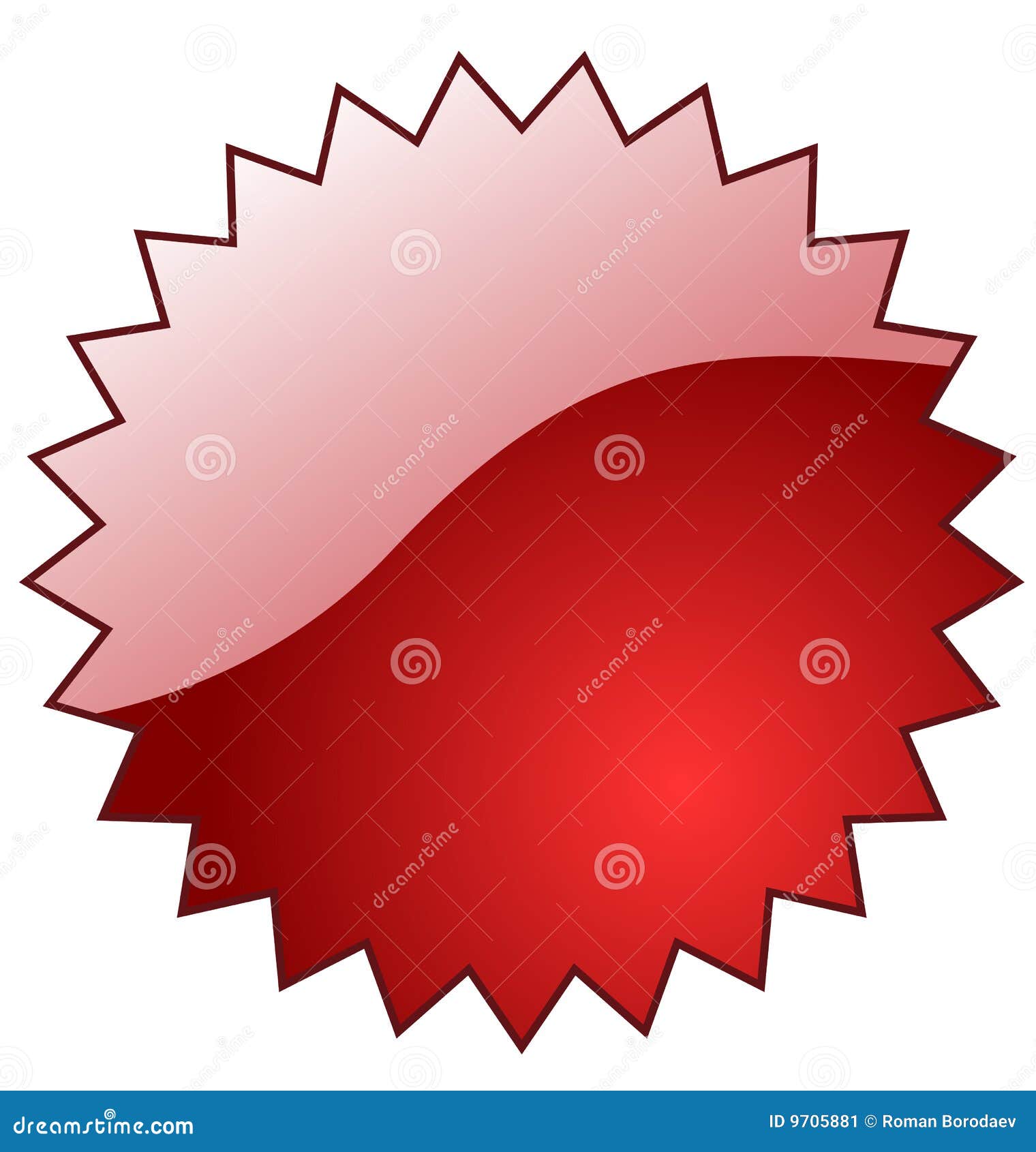 Red Star Burst Button Starburst Icon Vector Label Sticker Badge Tag ...