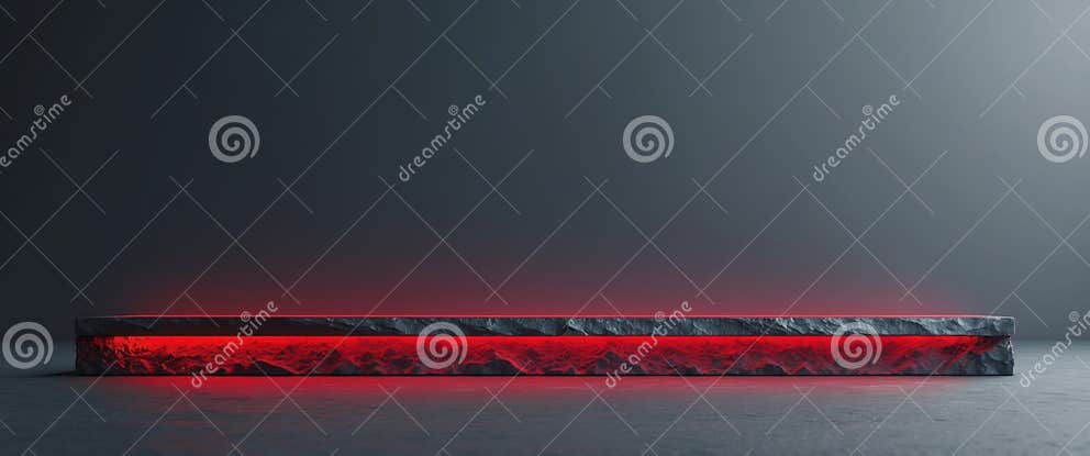 Red Glowing Border with Slate Texture Providing Empty Space for Custom ...