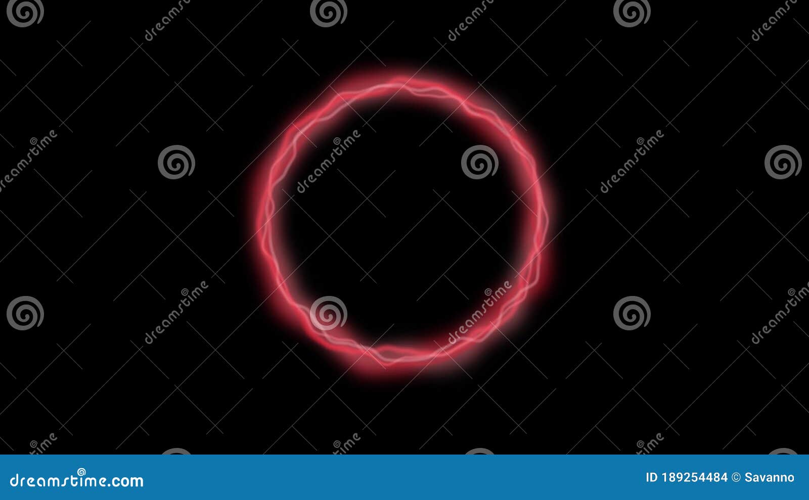 Red Glowing Circle Changing Its Form on Black Background. Space and ...